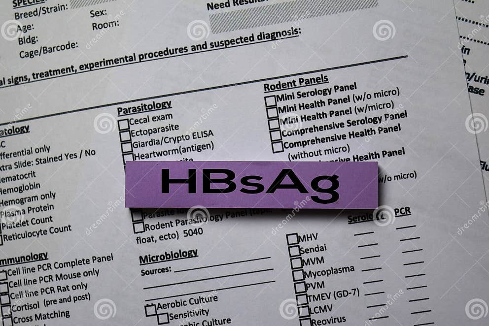 HBsAg Text on Sticky Notes Isolated on Office Desk Concept Stock Photo ...