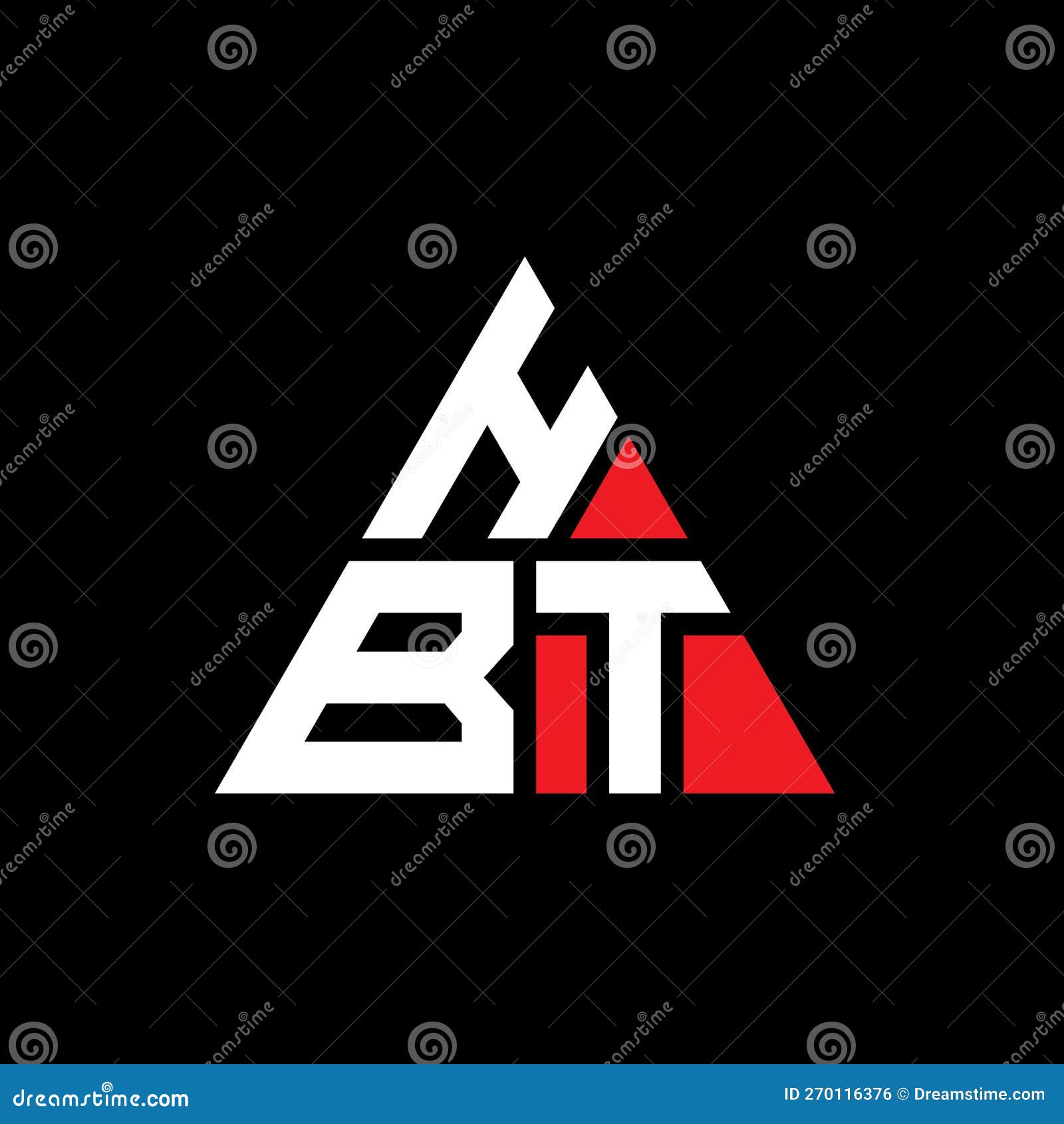 HBT Triangle Letter Logo Design with Triangle Shape. HBT Triangle Logo ...