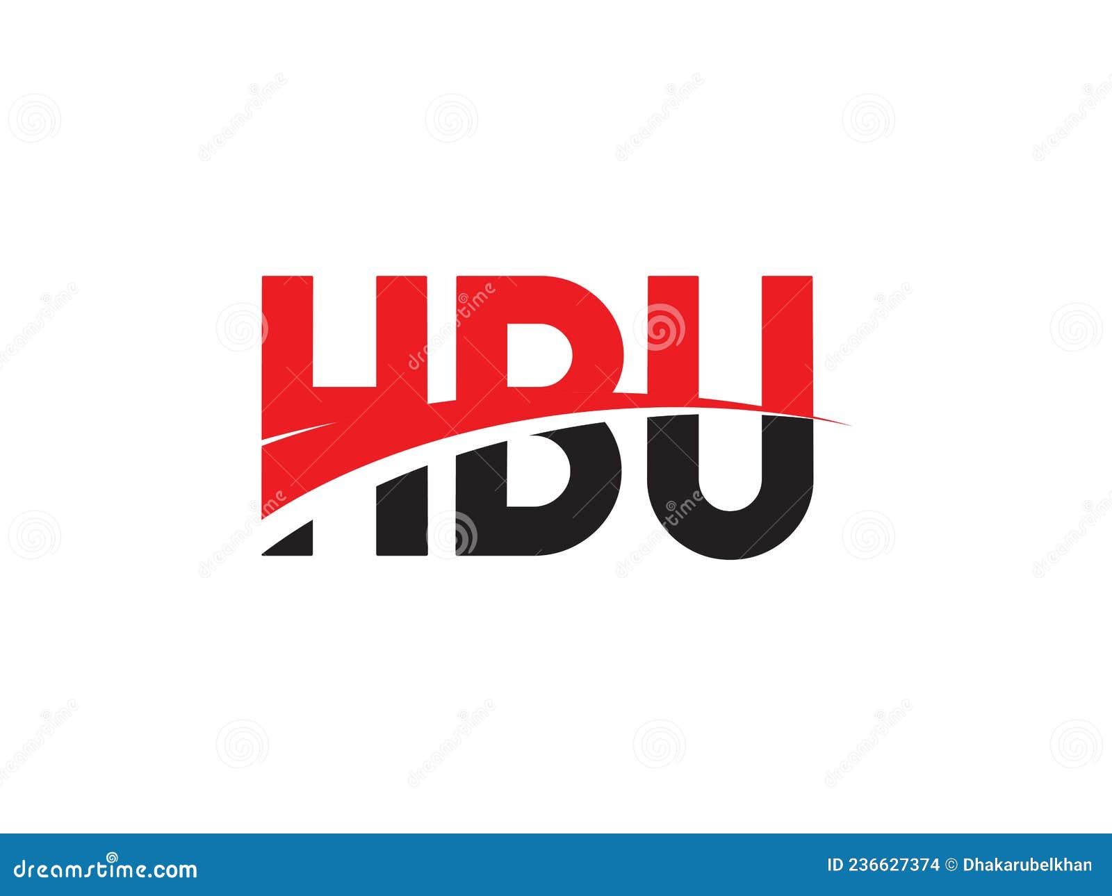 HBU Letter Initial Logo Design Vector Illustration Stock Vector ...