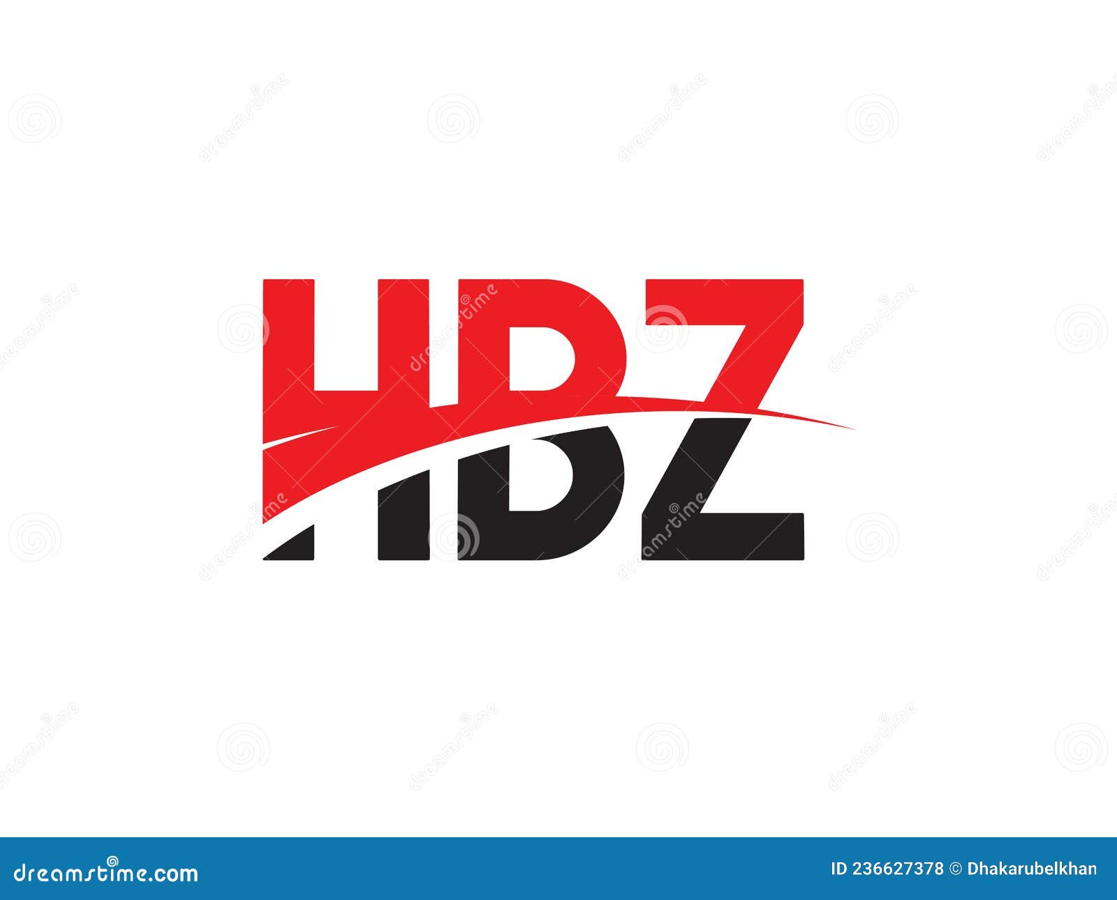 HBZ Letter Initial Logo Design Vector Illustration Stock Vector ...