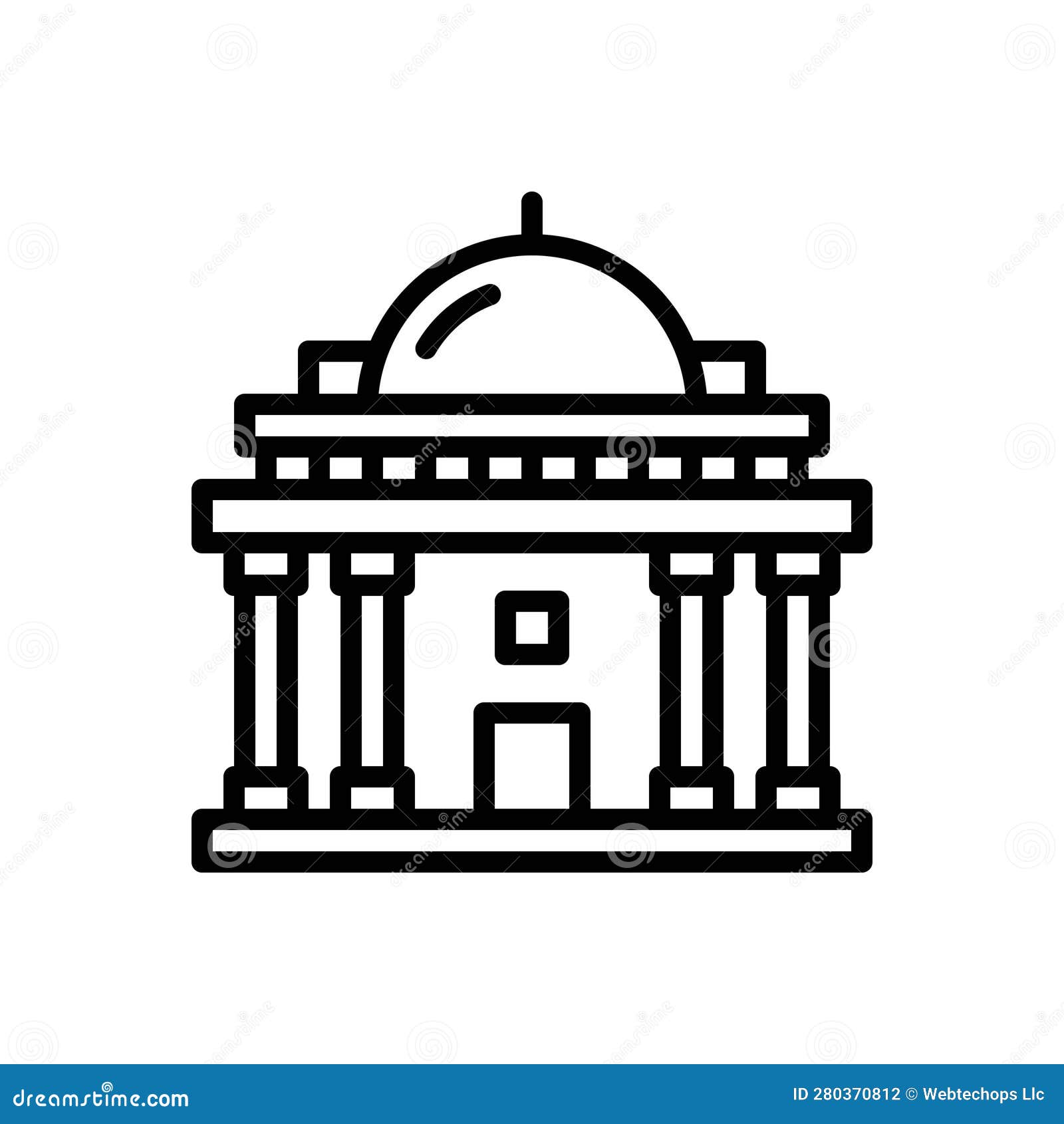 Black Line Icon for Hc, High Court and Legal Stock Illustration ...