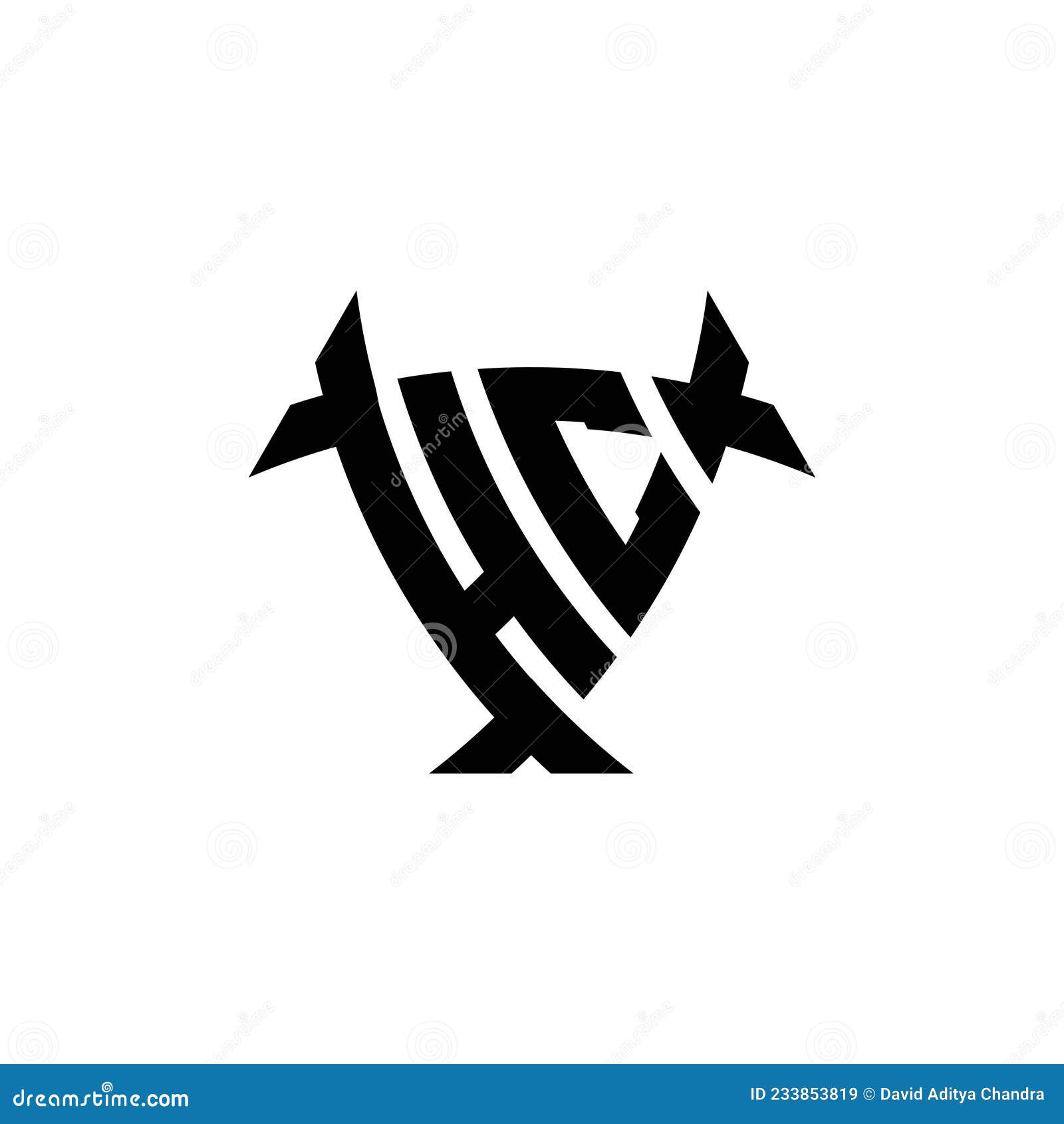 HC Logo Monogram Triangle Shield Style Stock Vector - Illustration of ...