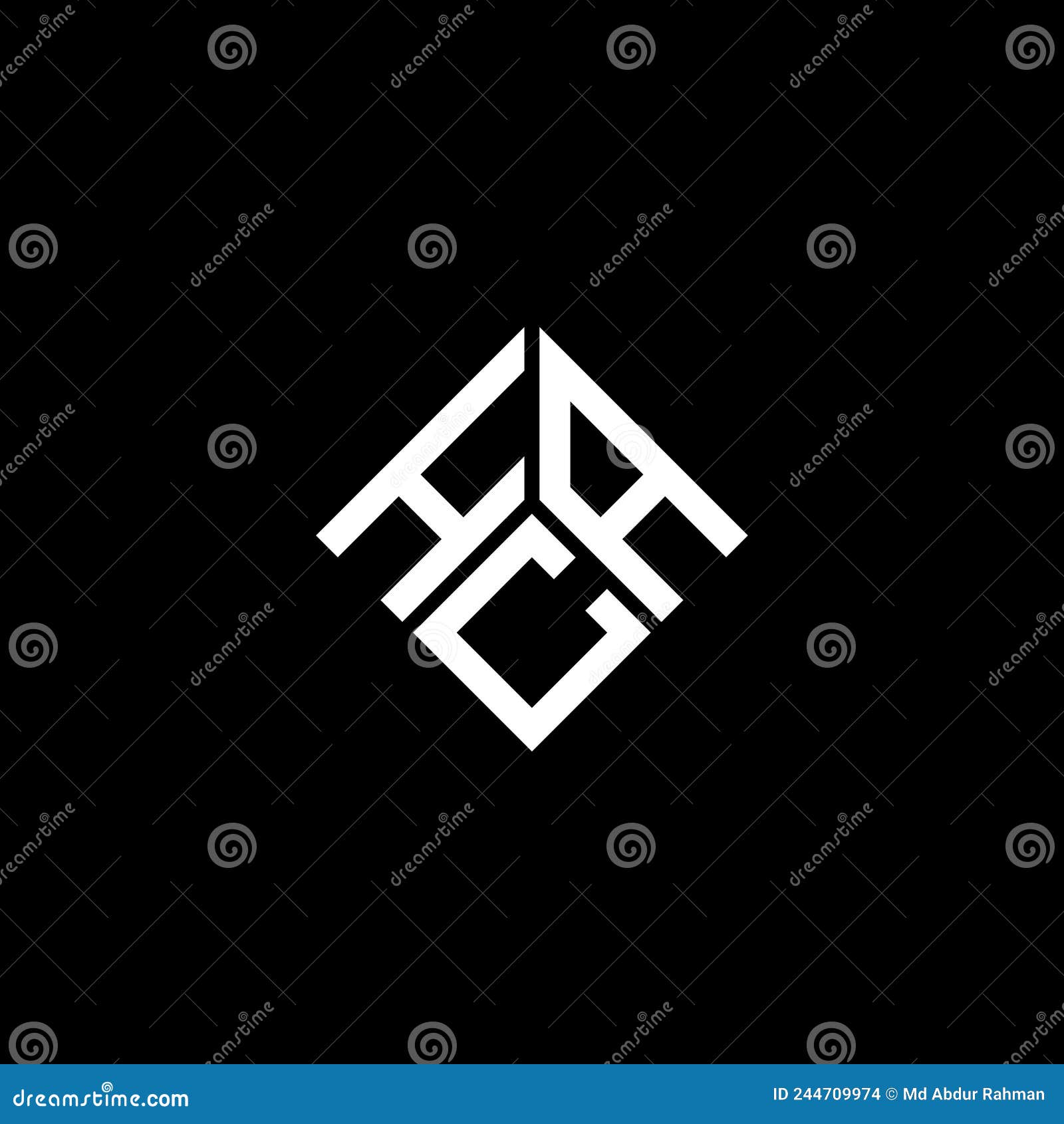 HCA Letter Logo Design On Black Background. HCA Creative Initials ...