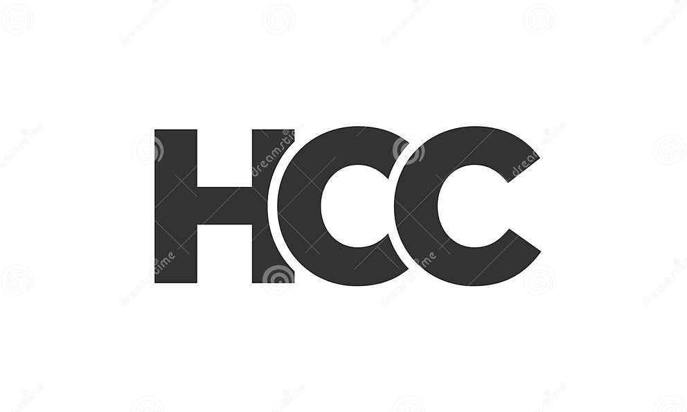 HCC Logo Design Template with Strong and Modern Bold Text. Initial ...