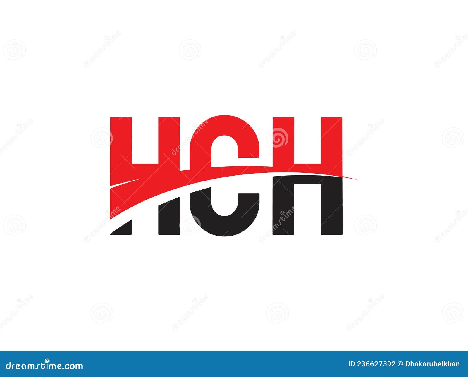 HCH Letter Initial Logo Design Vector Illustration | CartoonDealer.com ...