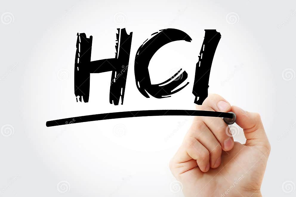 HCI - Human Computer Interface Acronym with Marker, Technology Concept ...