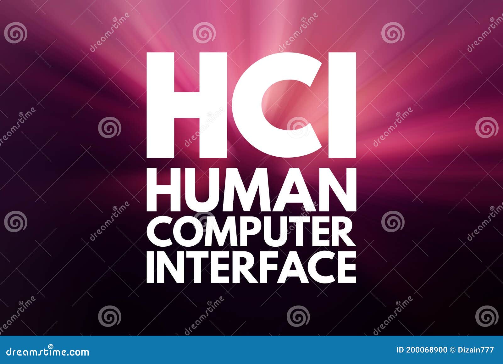 HCI - Human Computer Interface Acronym, Technology Concept Background ...