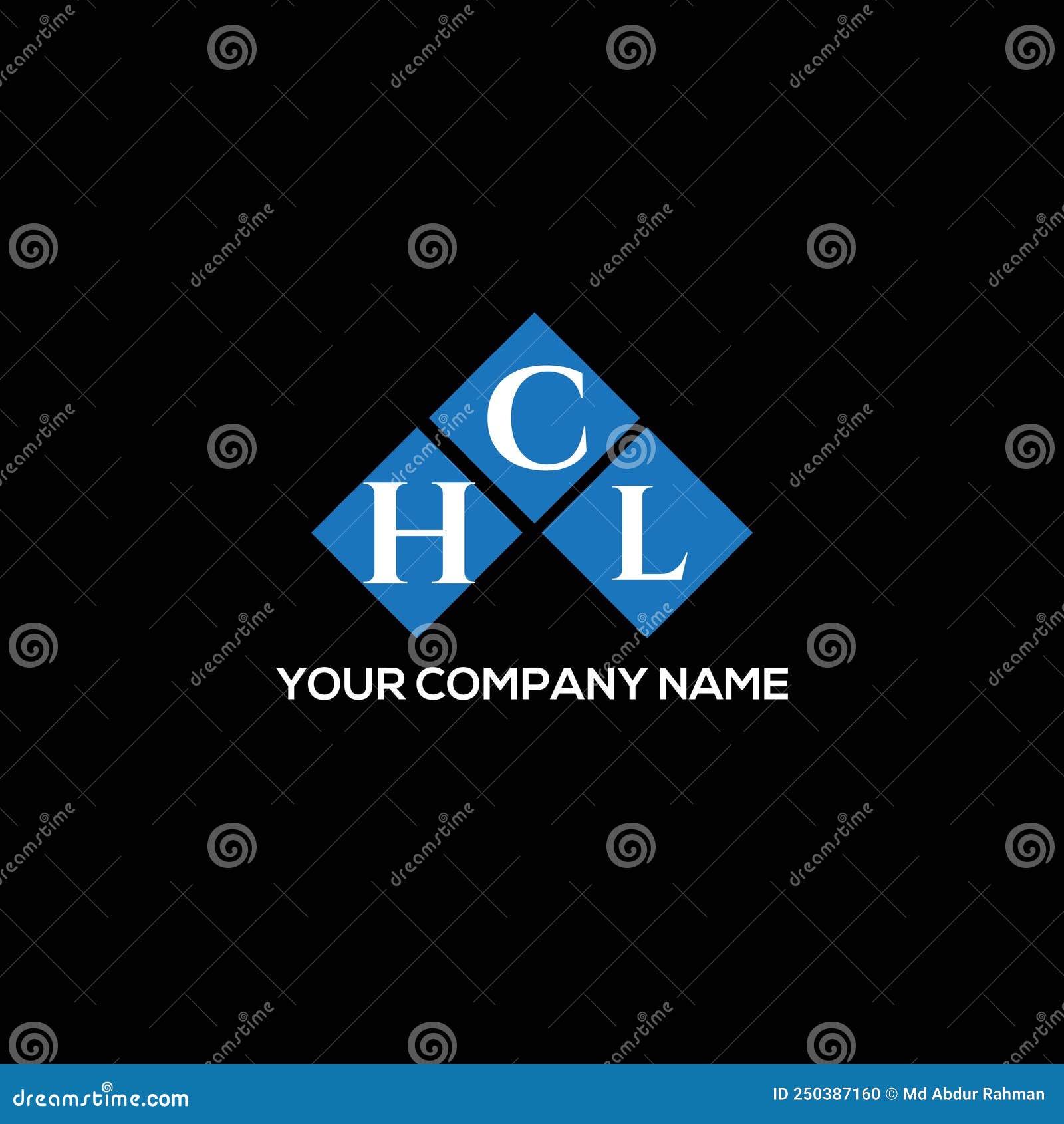 HCL Letter Logo Design on BLACK Background. HCL Creative Initials ...