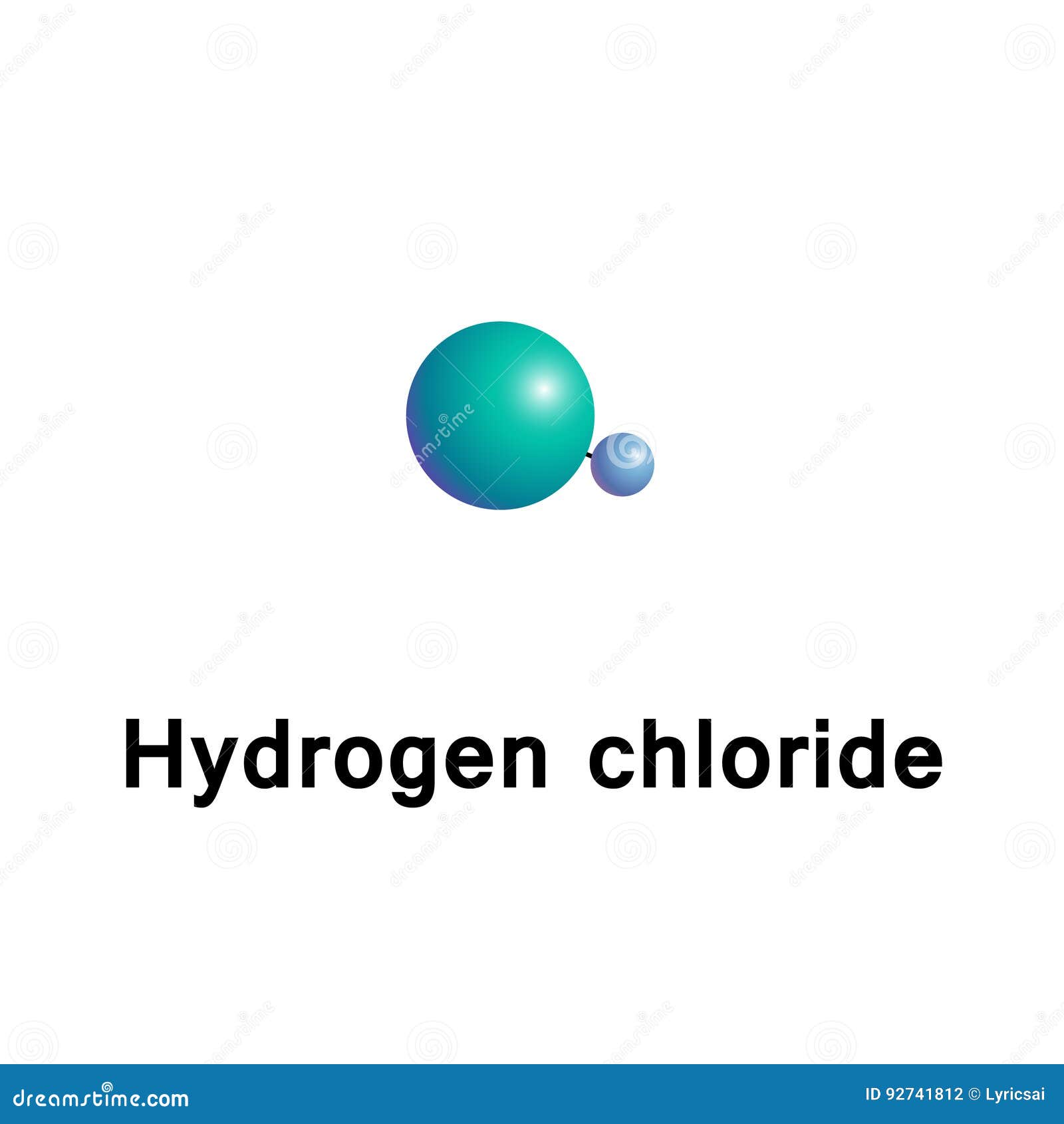 HCl Van Het Waterstofchloride Vector Illustratie - Illustration of ...