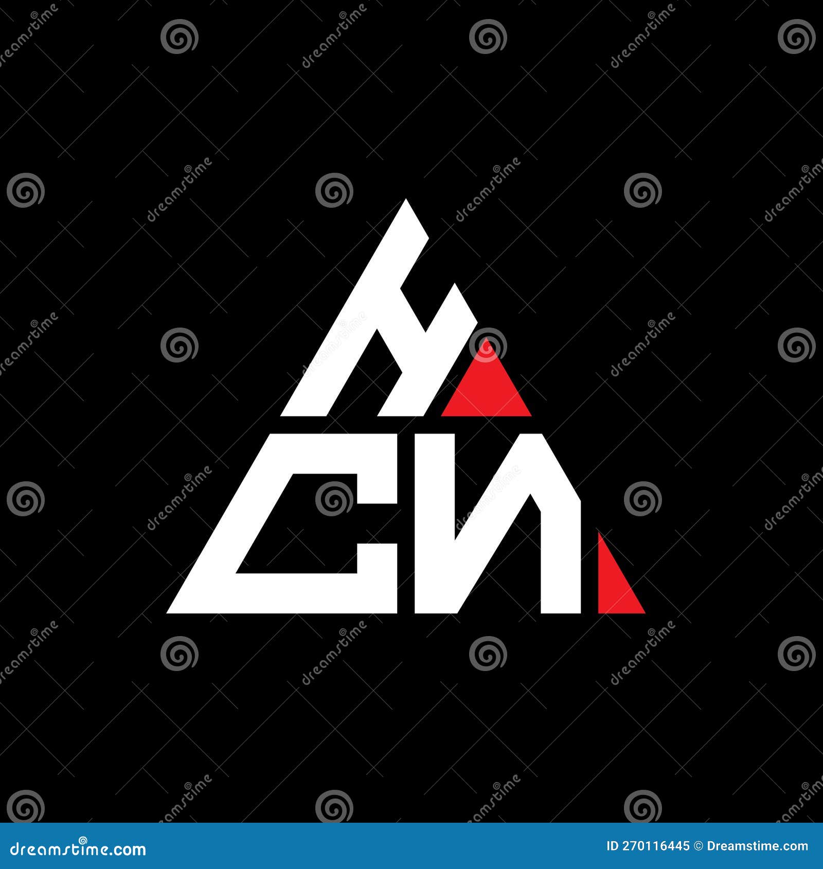 HCN Triangle Letter Logo Design With Triangle Shape. HCN Triangle Logo Design Monogram. HCN ...