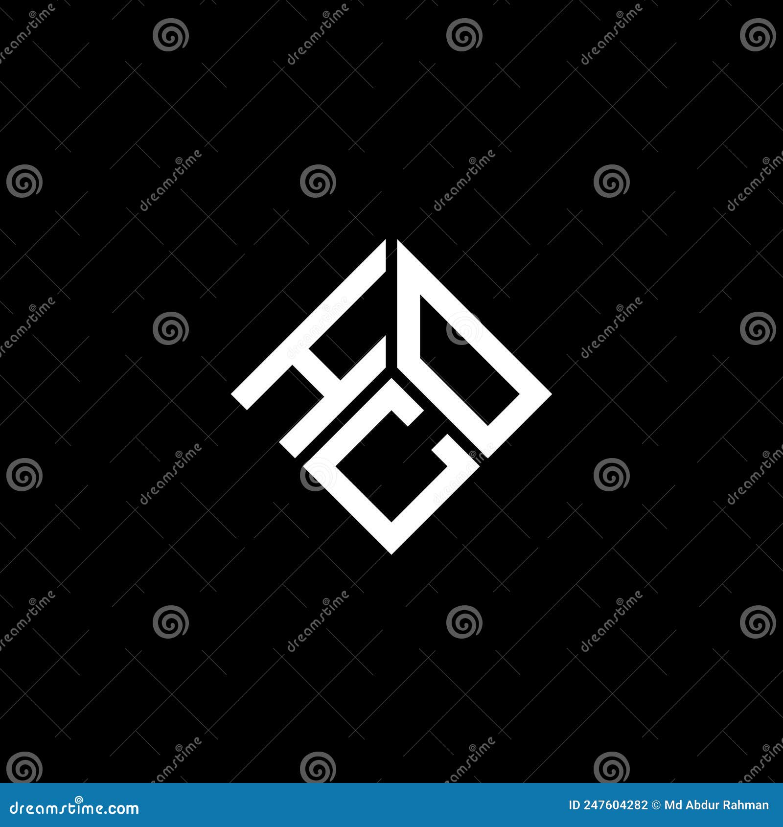 HCO Letter Logo Design On Black Background. HCO Creative Initials ...