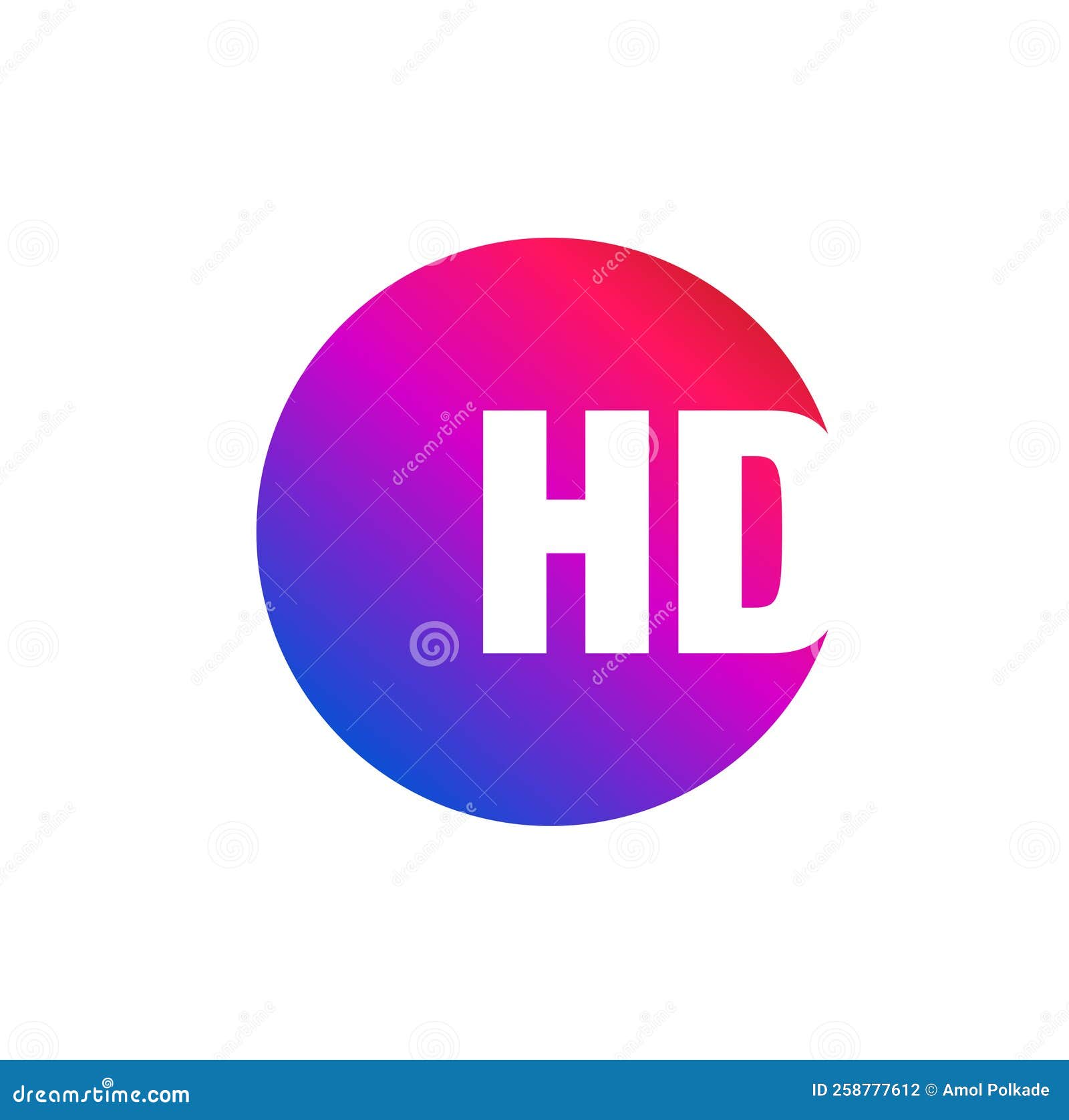 HD Brand Symbol Icon. HD Lettering Icon Stock Vector - Illustration of ...