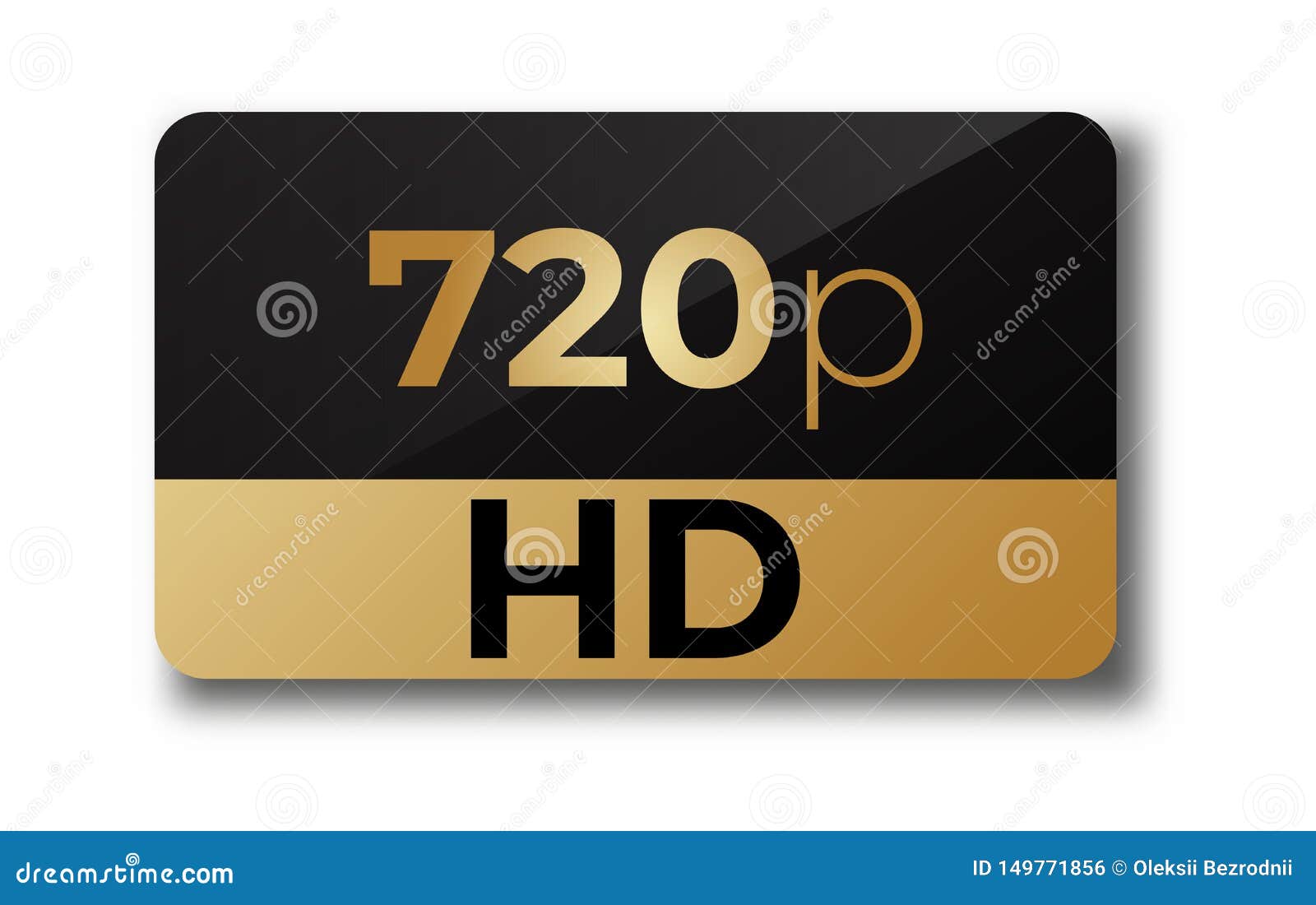 720p hd icon stock vector. Illustration of logo, resolution - 149771856