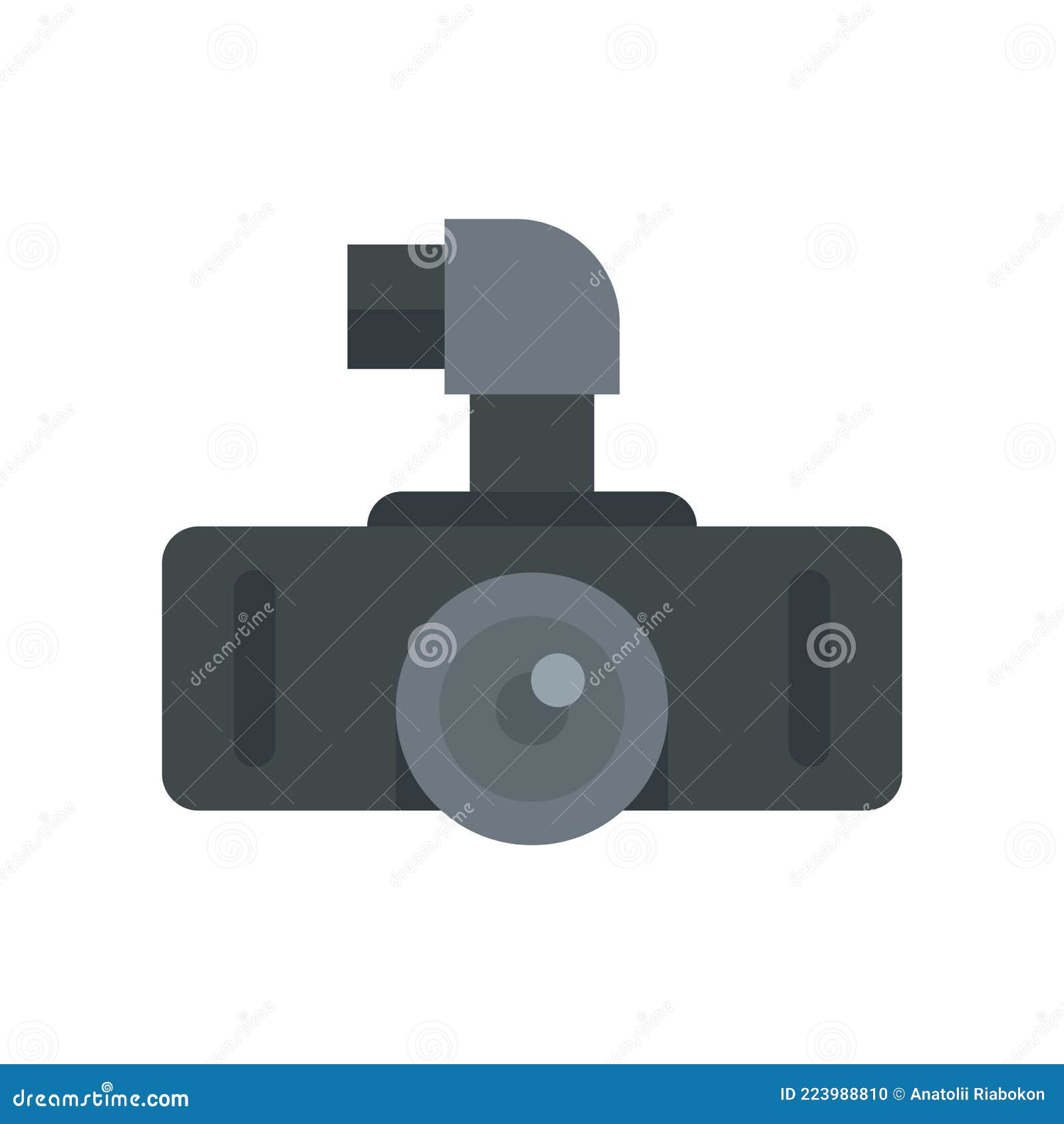 Hd Dvr Recorder Icon Flat Isolated Vector Stock Vector - Illustration ...