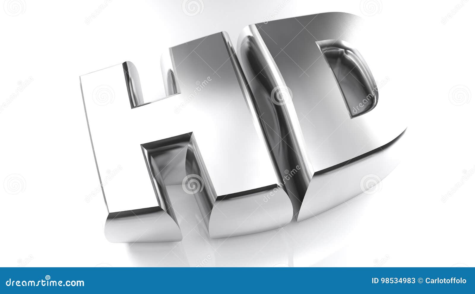 HD - High Definition in Chromed Letters Stock Illustration ...