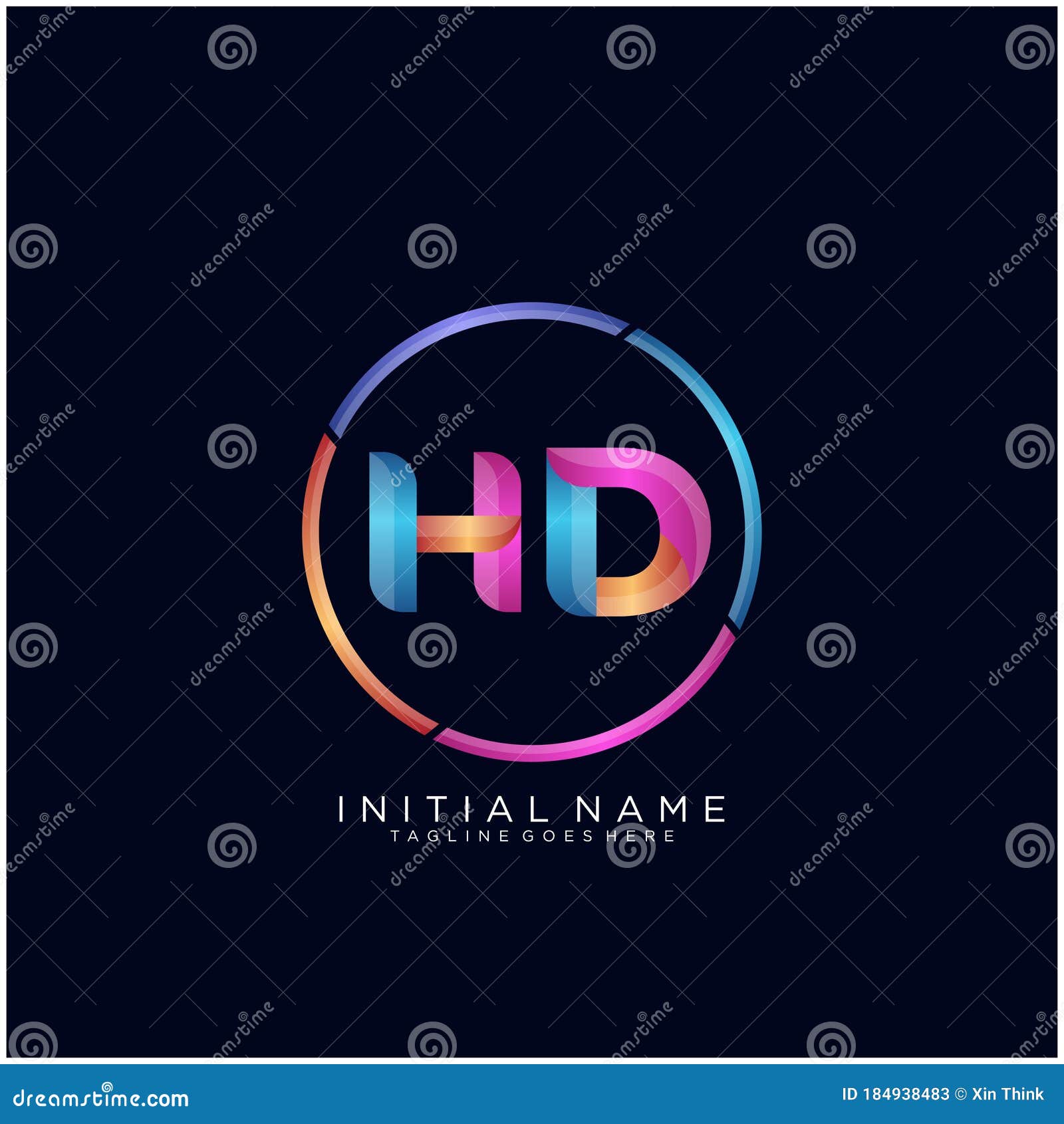 HD Letter Logo Icon Design Template Elements Stock Vector ...