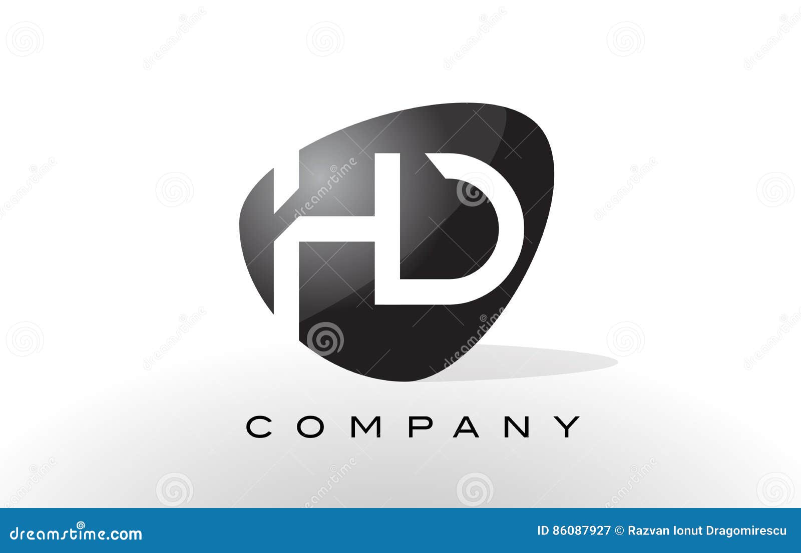 HD Logo. Letter Design Vector. Stock Vector - Illustration of corporate ...
