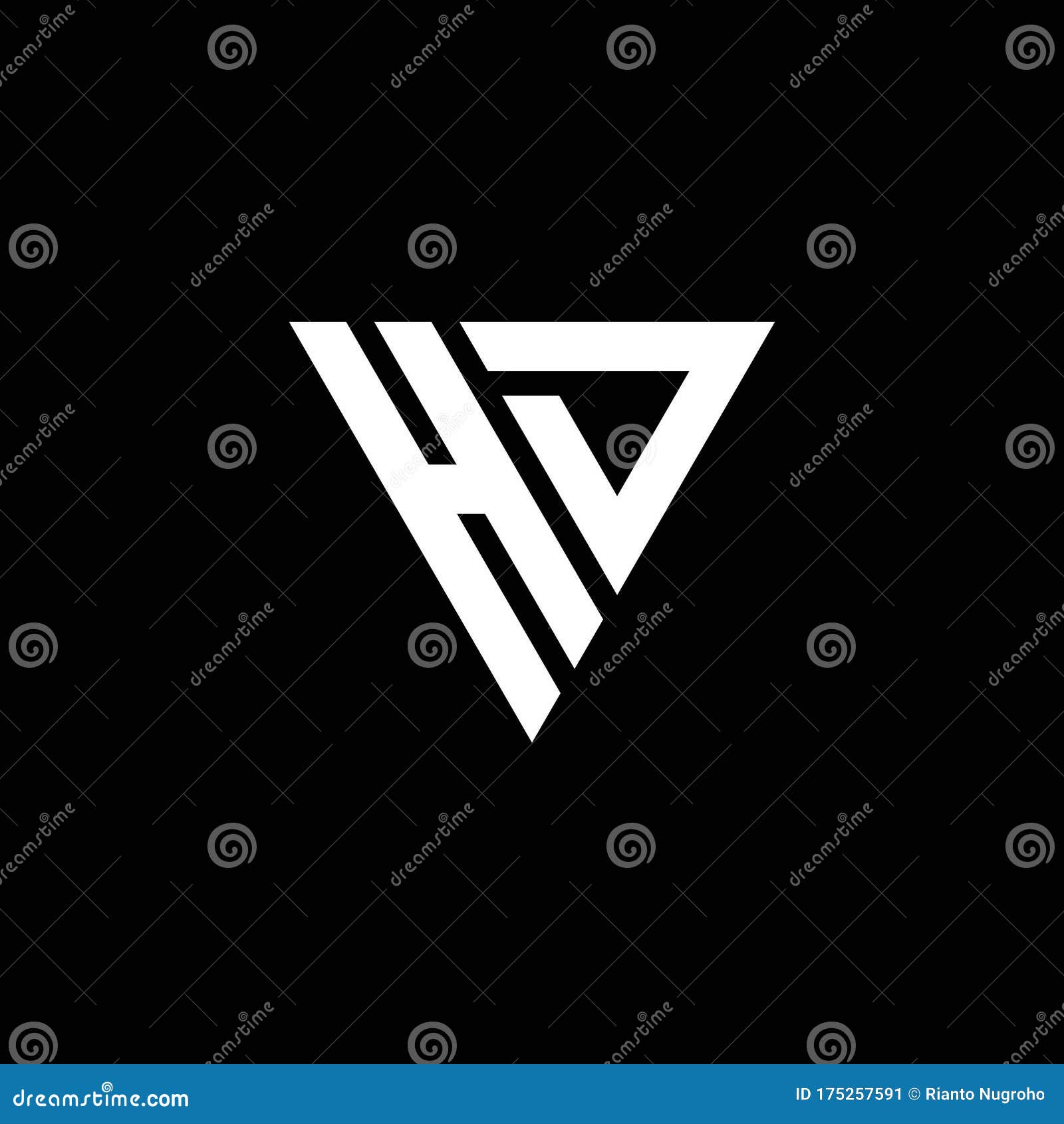 HD Logo Letter Monogram with Triangle Shape Design Template Stock ...