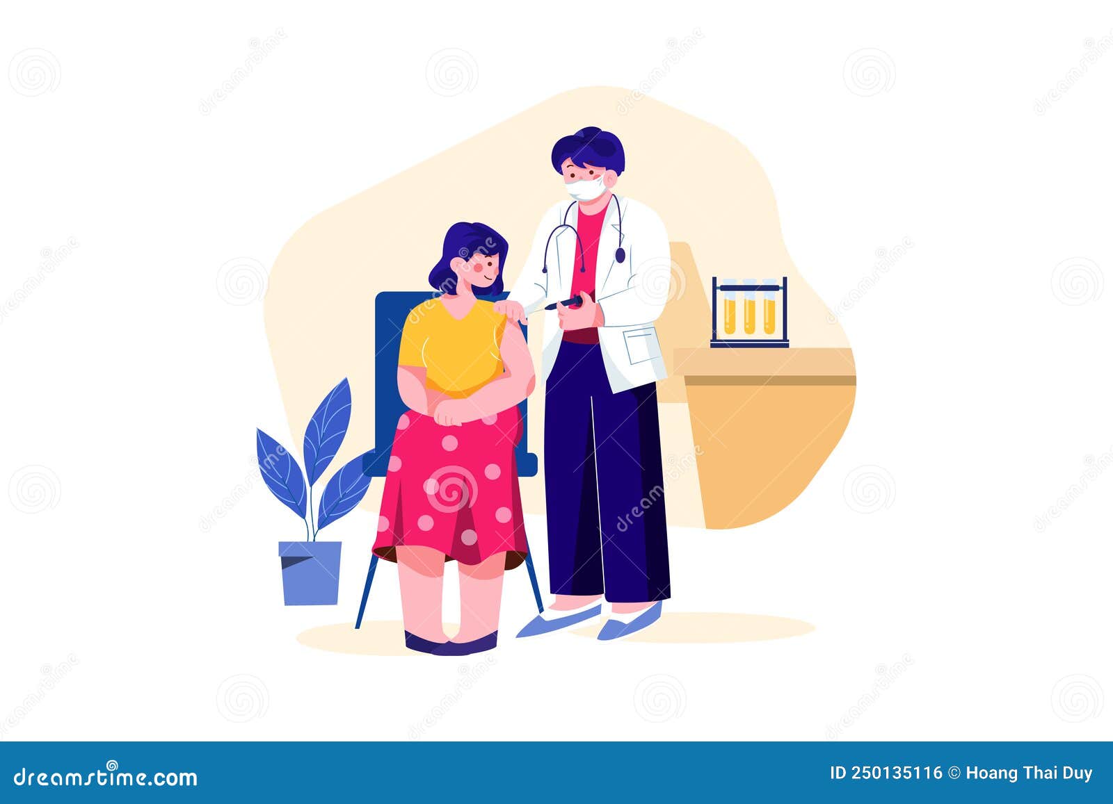 Doctor Giving an Injection To a Patient Stock Vector - Illustration of ...