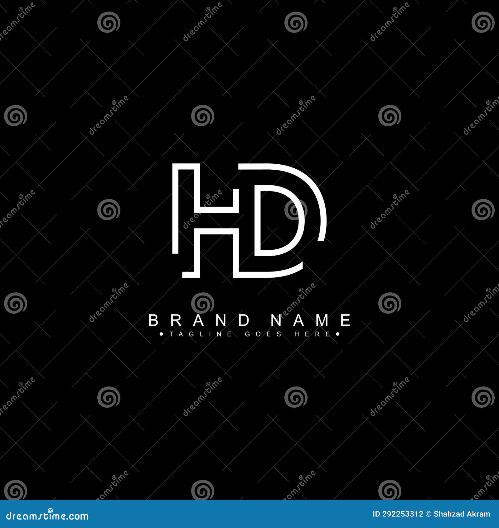 HD Minimal Vector Logo - Simple Business Logo for Monogram H and D ...