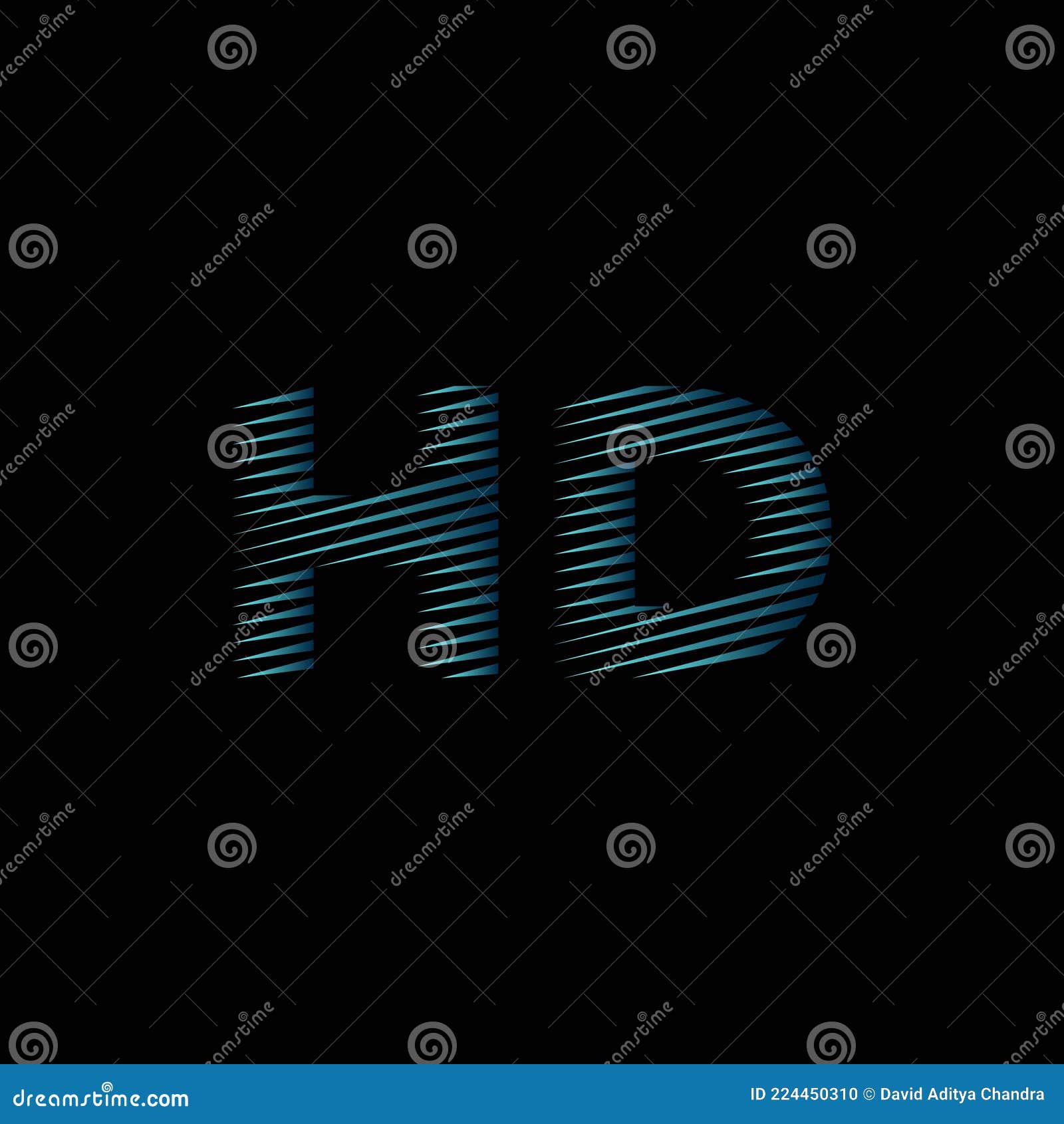 HD Monogram Lines Style Blue Light Vector Stock Vector - Illustration ...