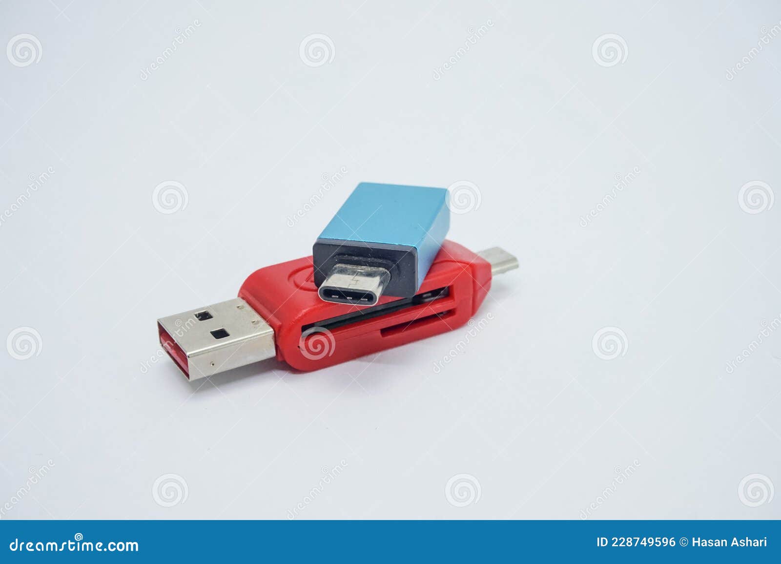 HD OTG Multi SD + Micro SD Card Reader and USB Type C OTG Adapter Stock ...