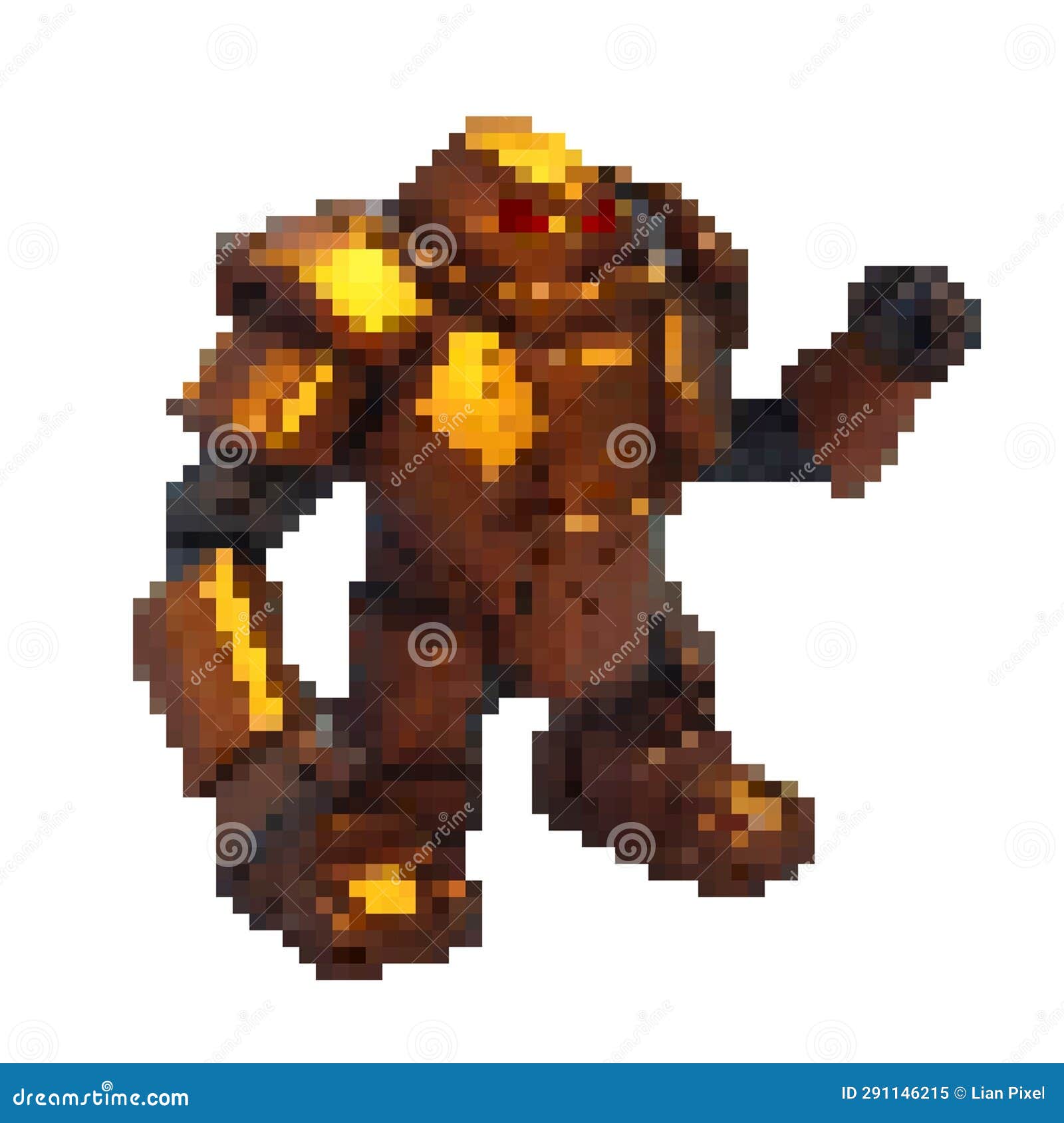 8 Bit Pixel Robot In Vector | CartoonDealer.com #274719655