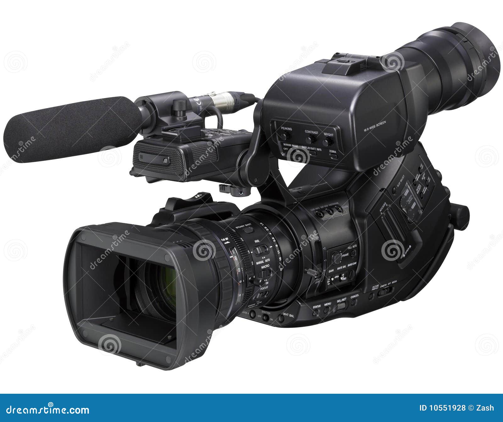 HD Video Camera on White Background Stock Photo - Image of object ...