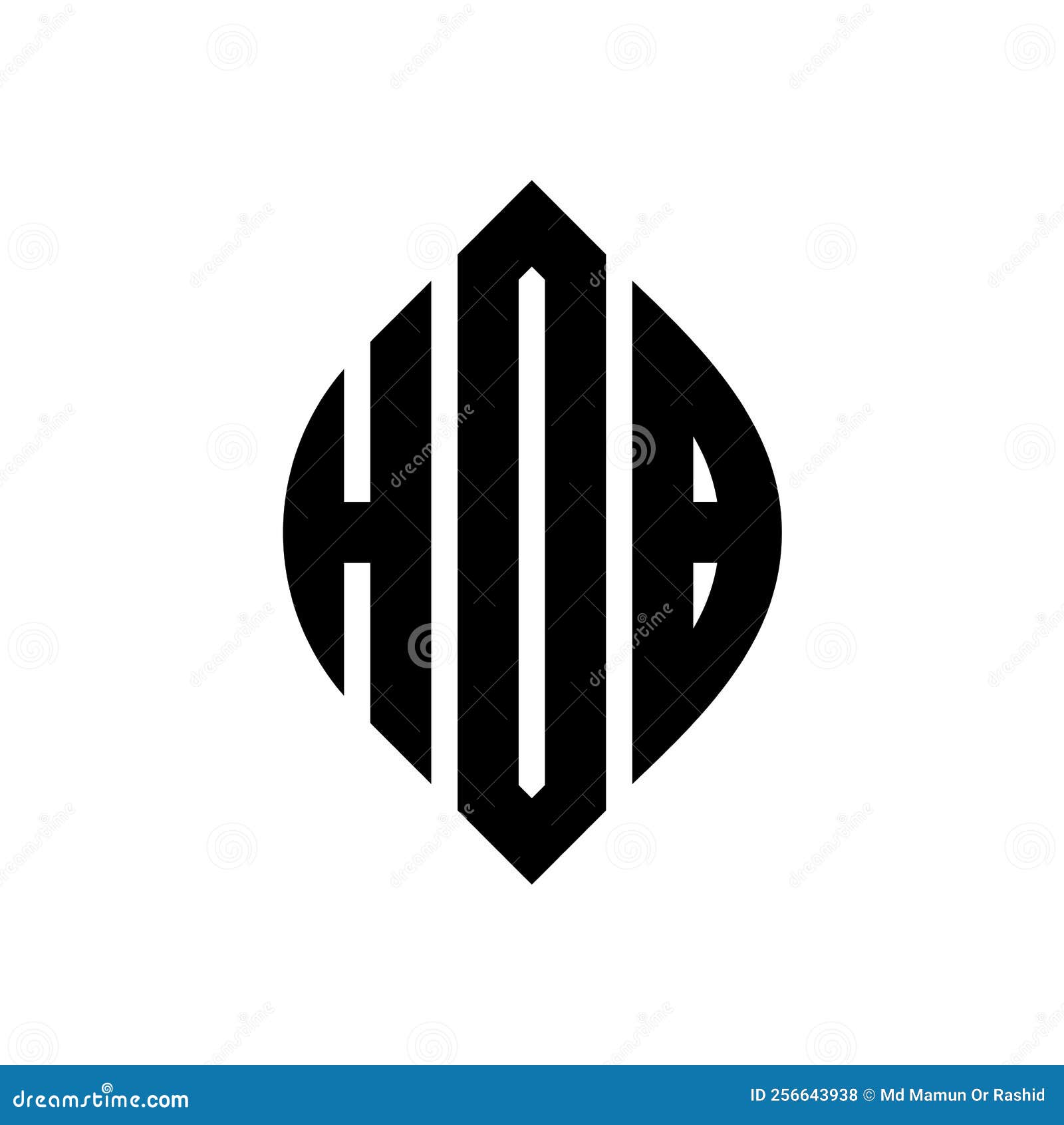 HDB Circle Letter Logo Design with Circle and Ellipse Shape. HDB ...