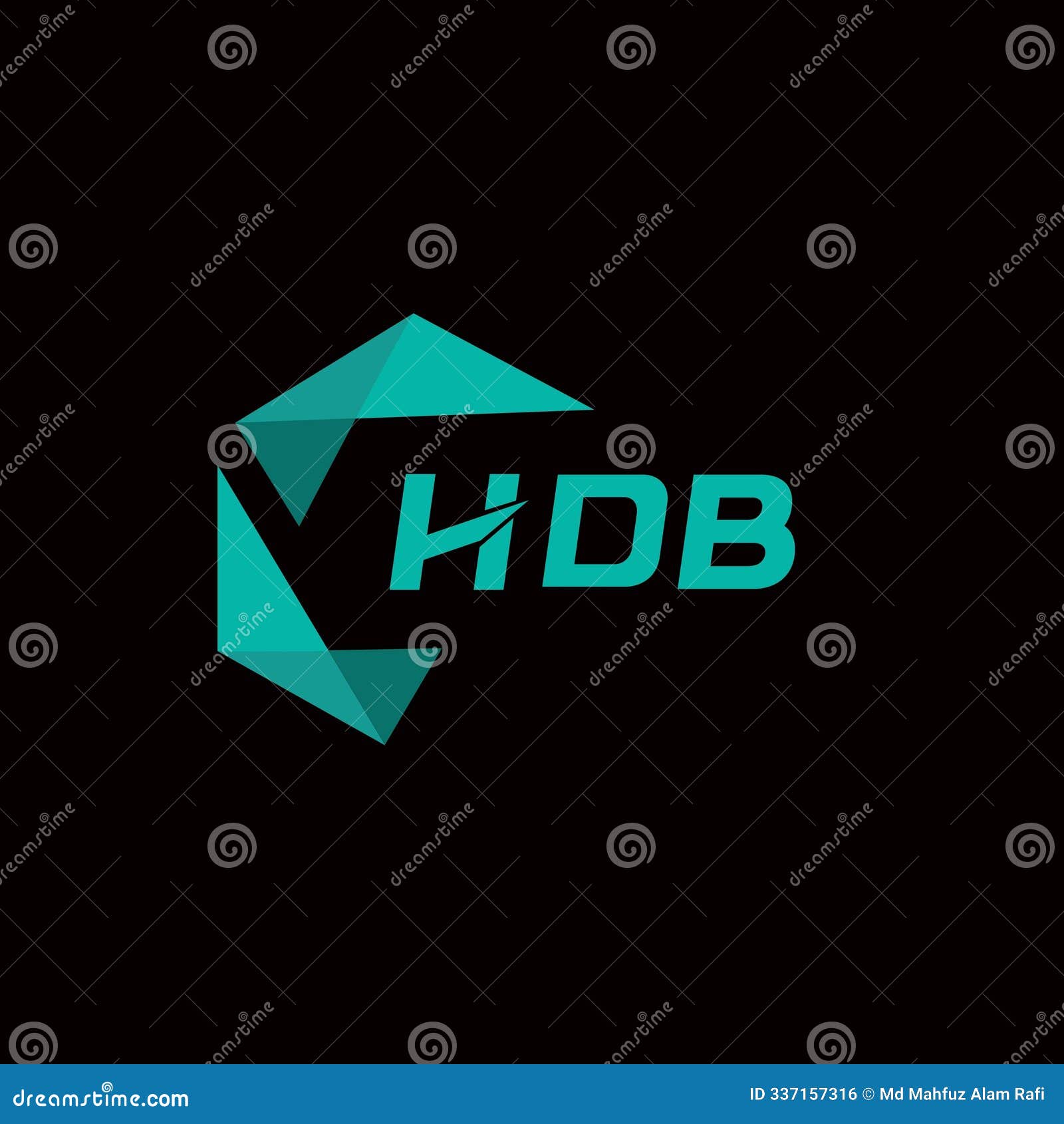 HDB Creative Minimalist Letter Logo. HDB Unique Vector Initials ...