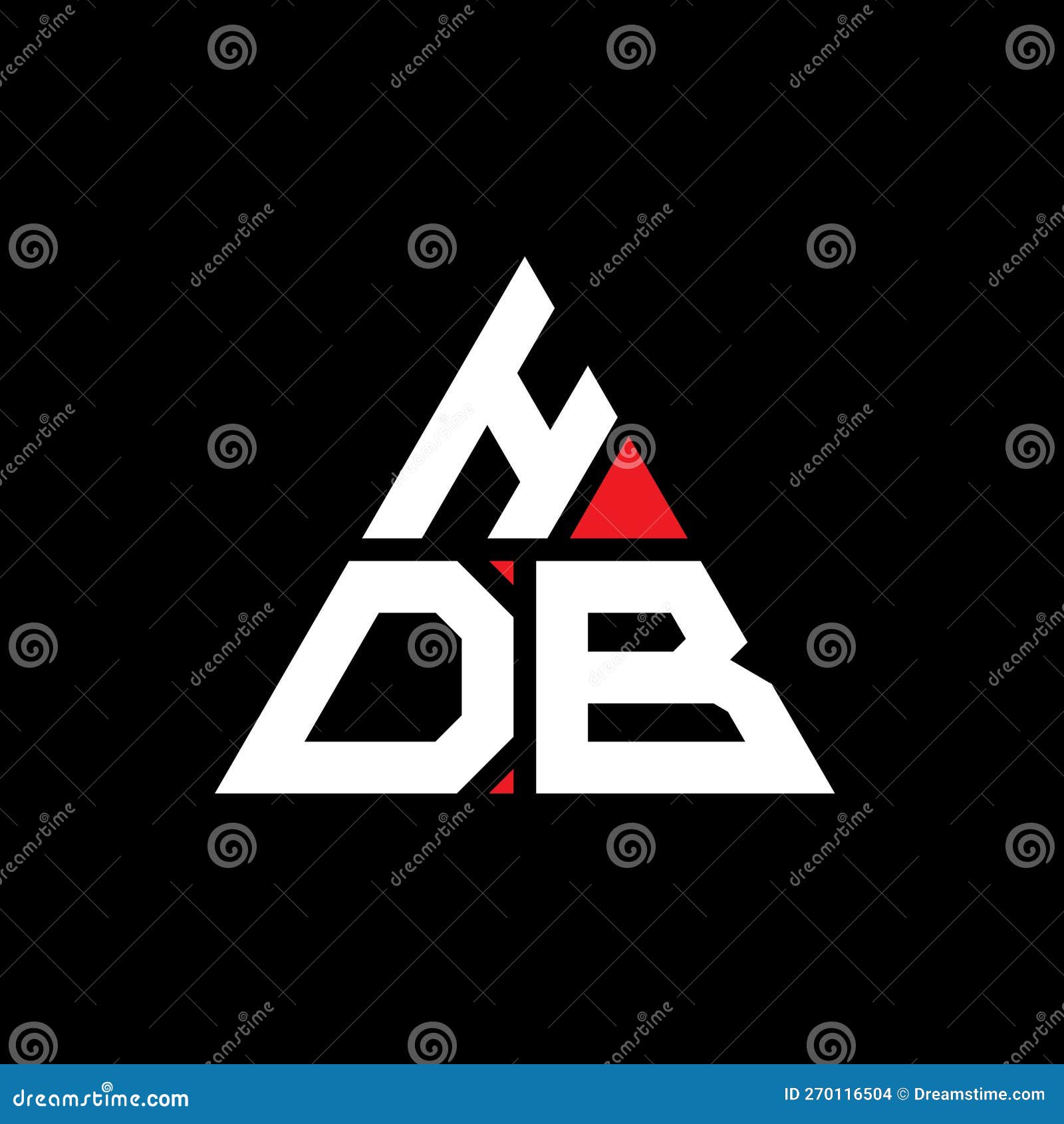 HDB Triangle Letter Logo Design with Triangle Shape. HDB Triangle Logo ...