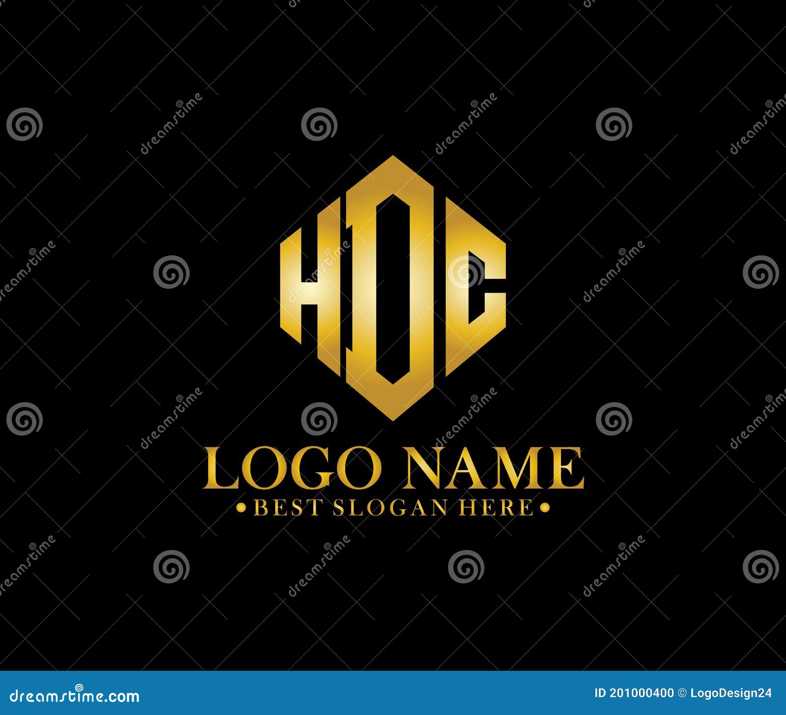 HDC Diamond Alphabet Logo Design Concept Stock Vector - Illustration of ...