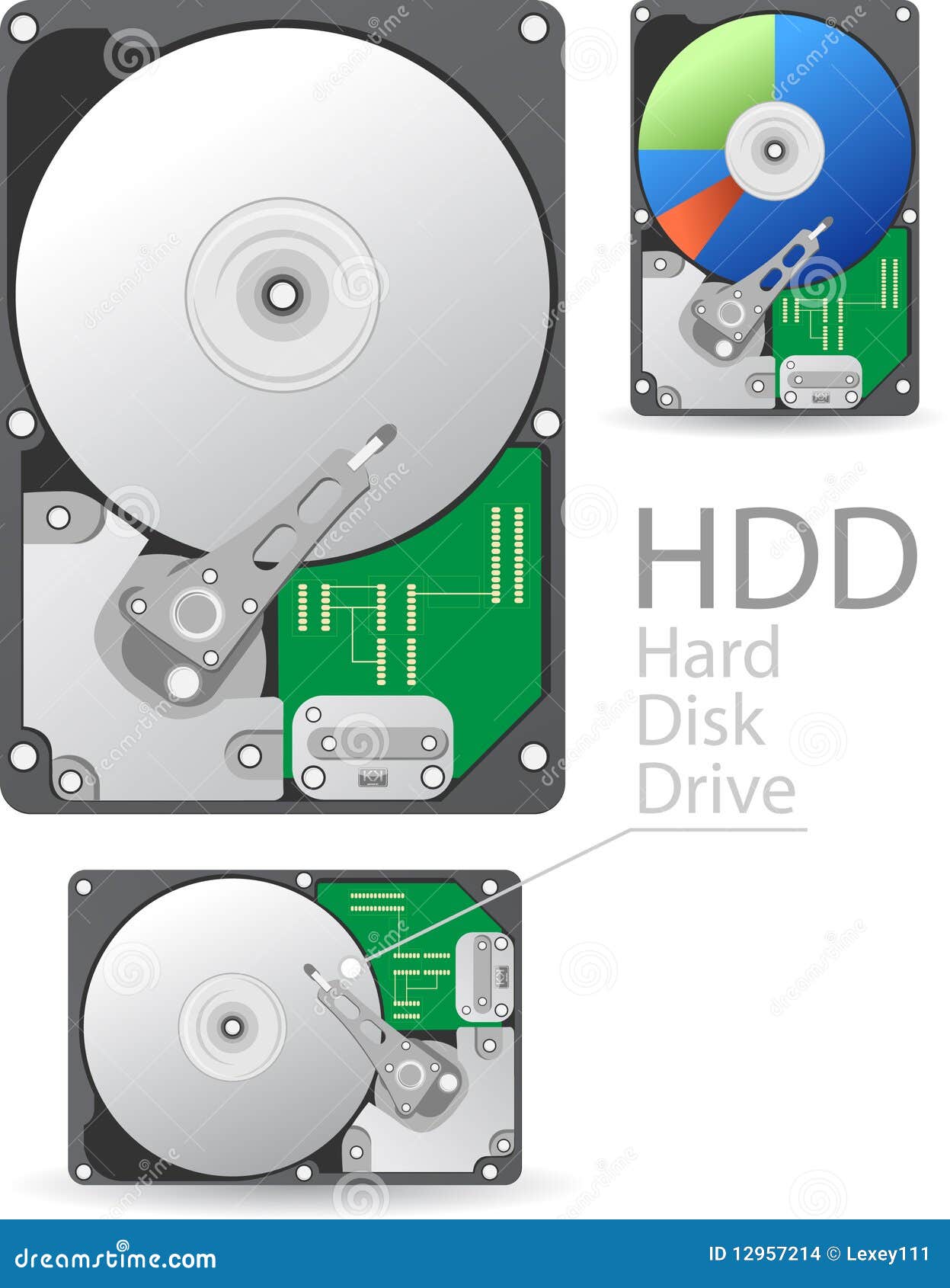 HDD stock vector. Illustration of disk, sata, drive, volume - 12957214