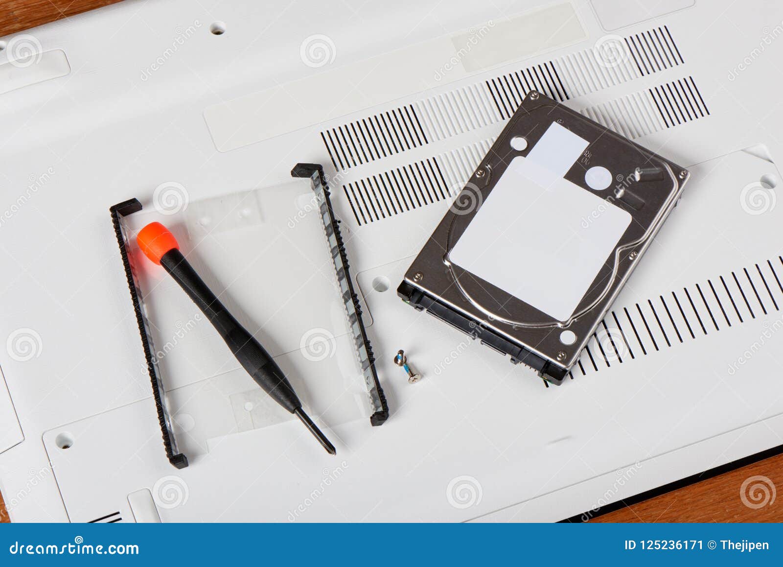HDD and bracket for laptop stock image. Image of bottom - 125236171