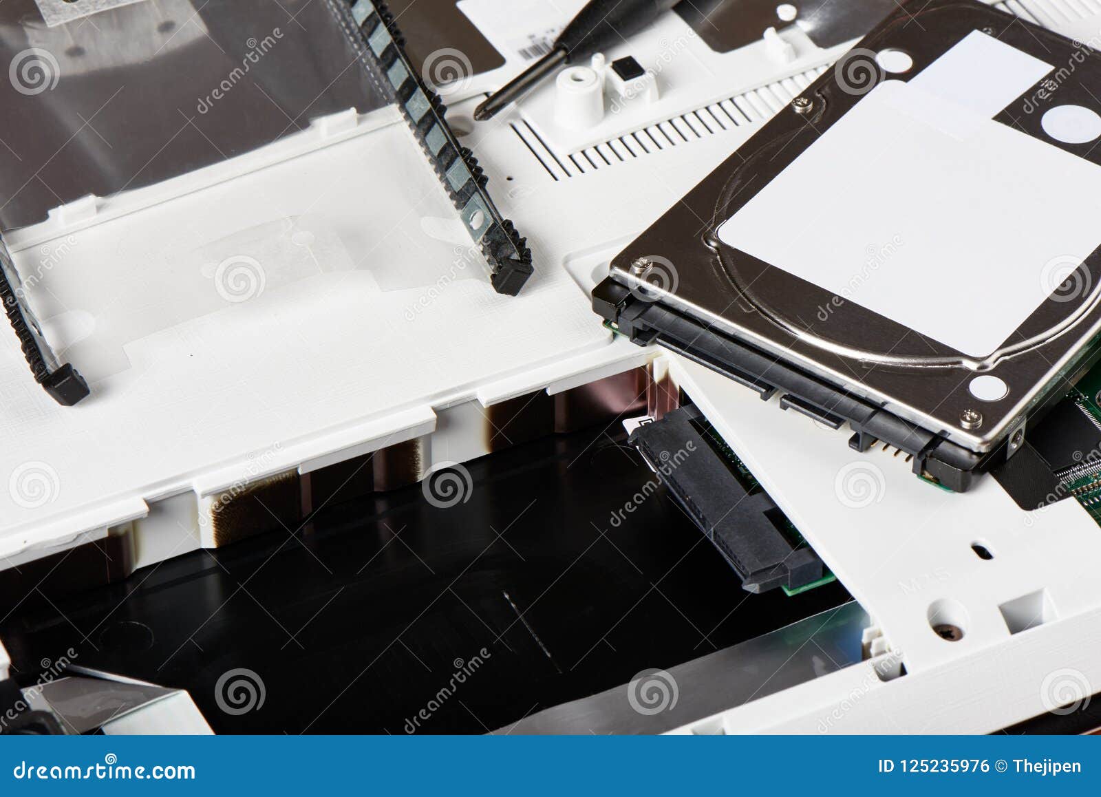 HDD with Bracket and SATA Slot Stock Photo - Image of installation ...