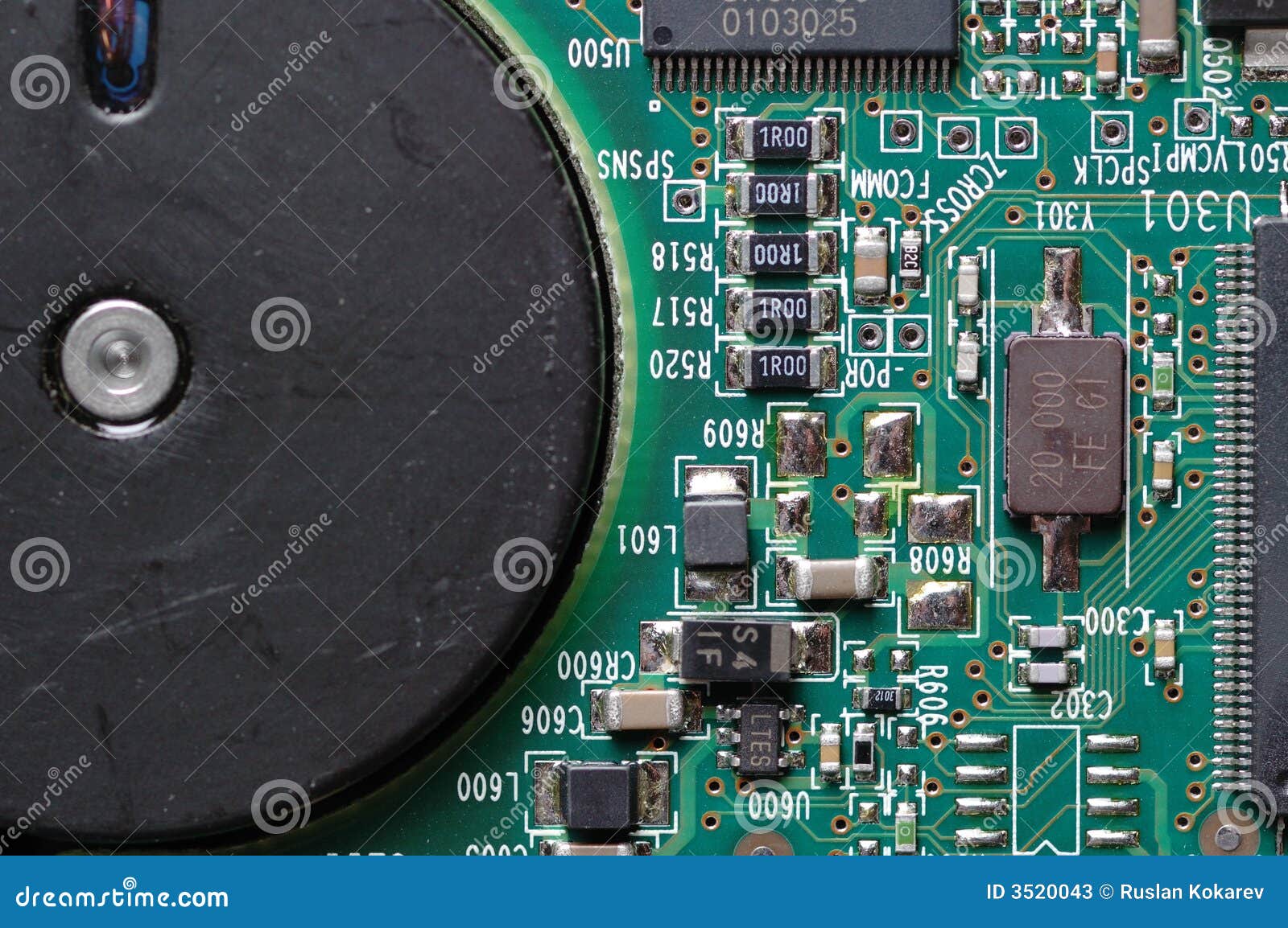 HDD circuit board stock image. Image of drive, card, processor - 3520043