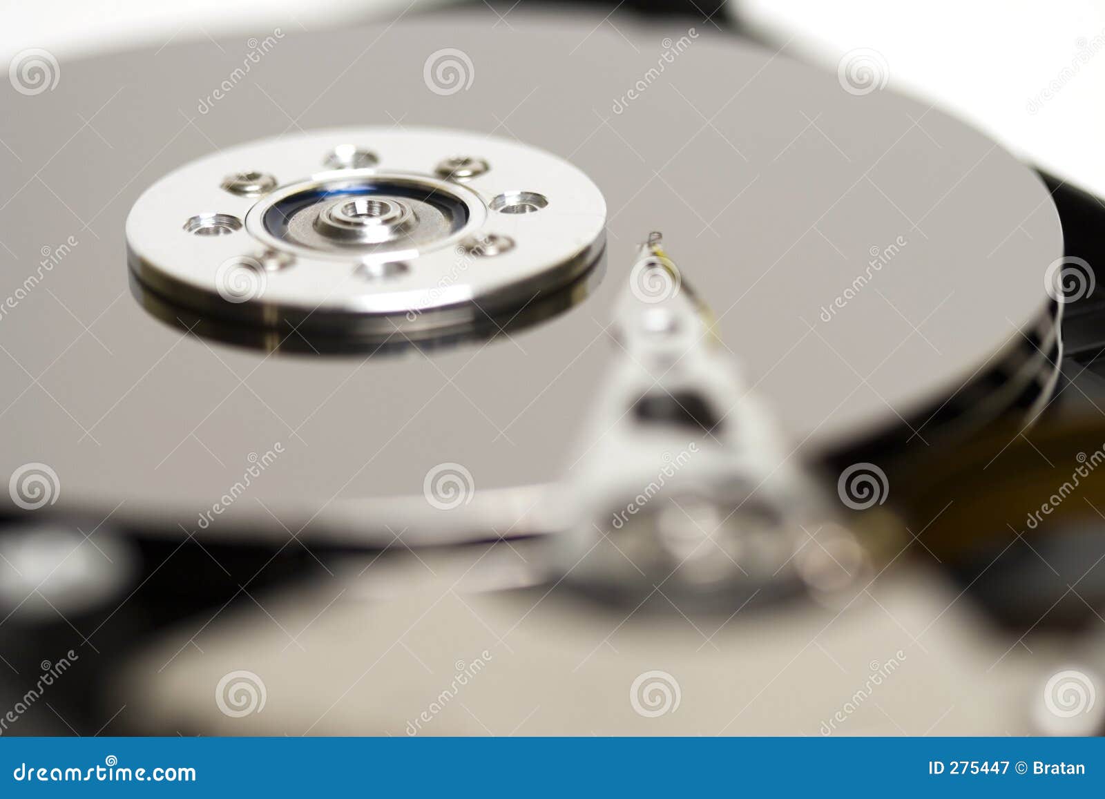 HDD closeup stock image. Image of head, harddisk, circle - 275447