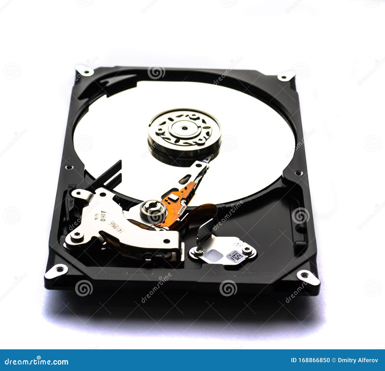 HDD Disk on White Background Stock Photo - Image of device, digital ...