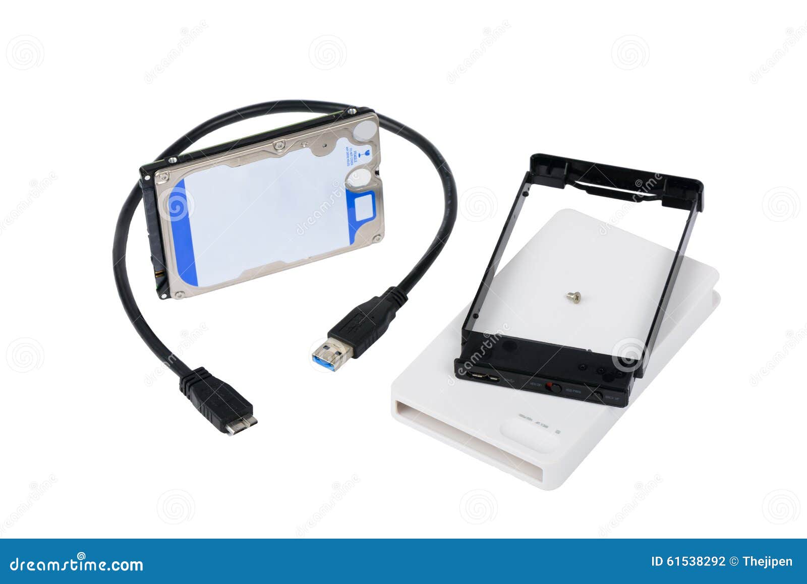 HDD External Enclosure Case Stock Photo - Image of component, black ...
