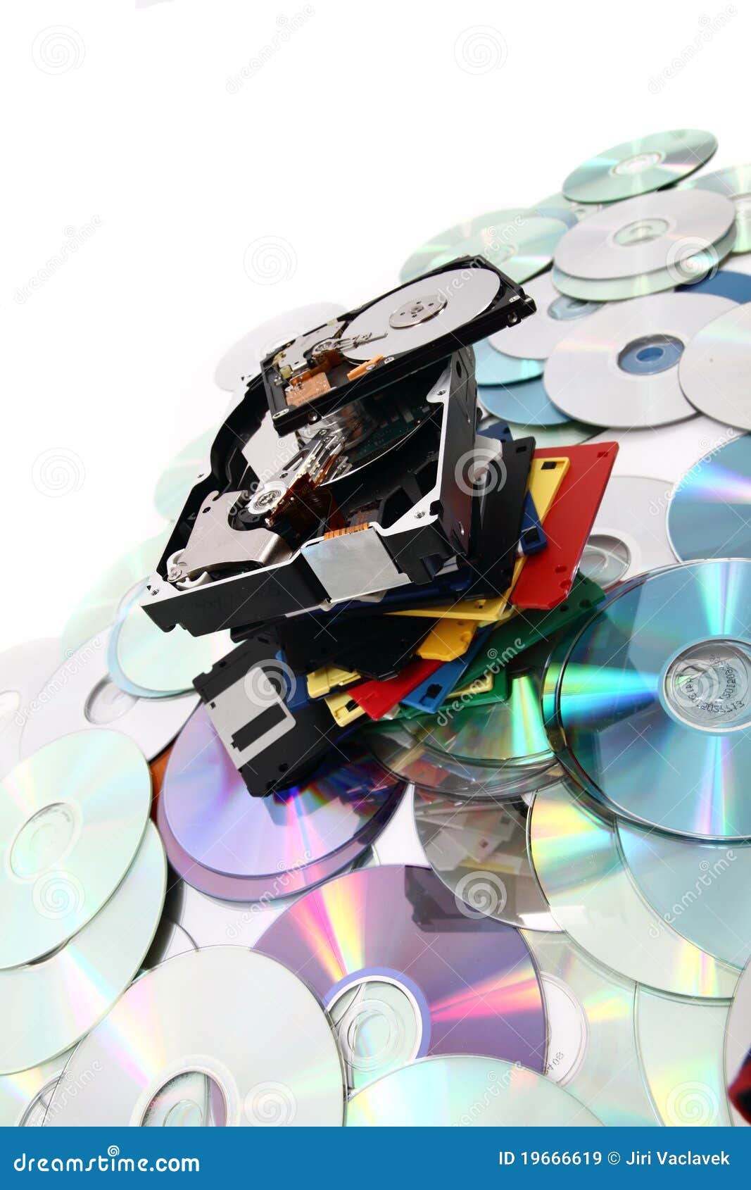 Hdd, Floppy, Dvd En CD-rom- Gegevensachtergrond Stock Afbeelding ...
