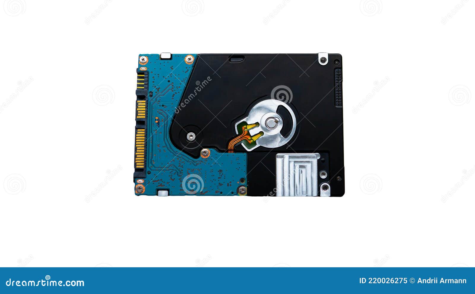 HDD. Front View of the HDD. Storage Concept Open Hard Drive. Storage ...