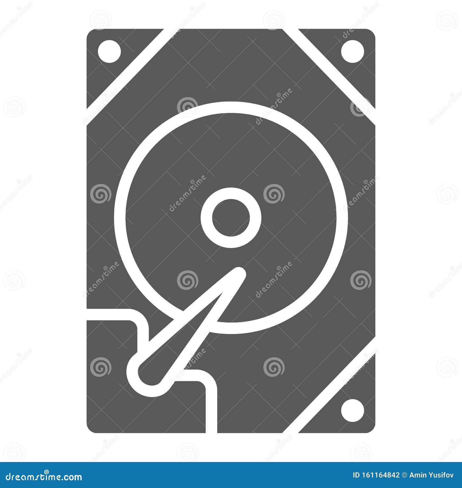 Hdd Glyph Icon, Technology and Device, Hard Drive Disk Sign, Vector ...
