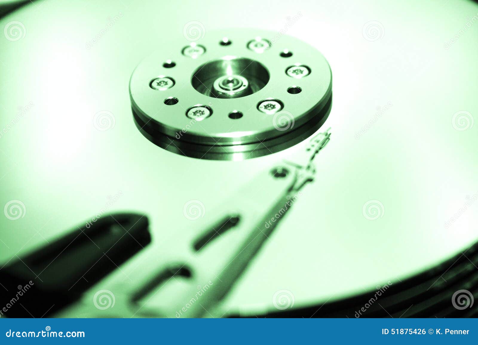 HDD - a Green Hard Disk Drive is Open Stock Photo - Image of harddrive ...