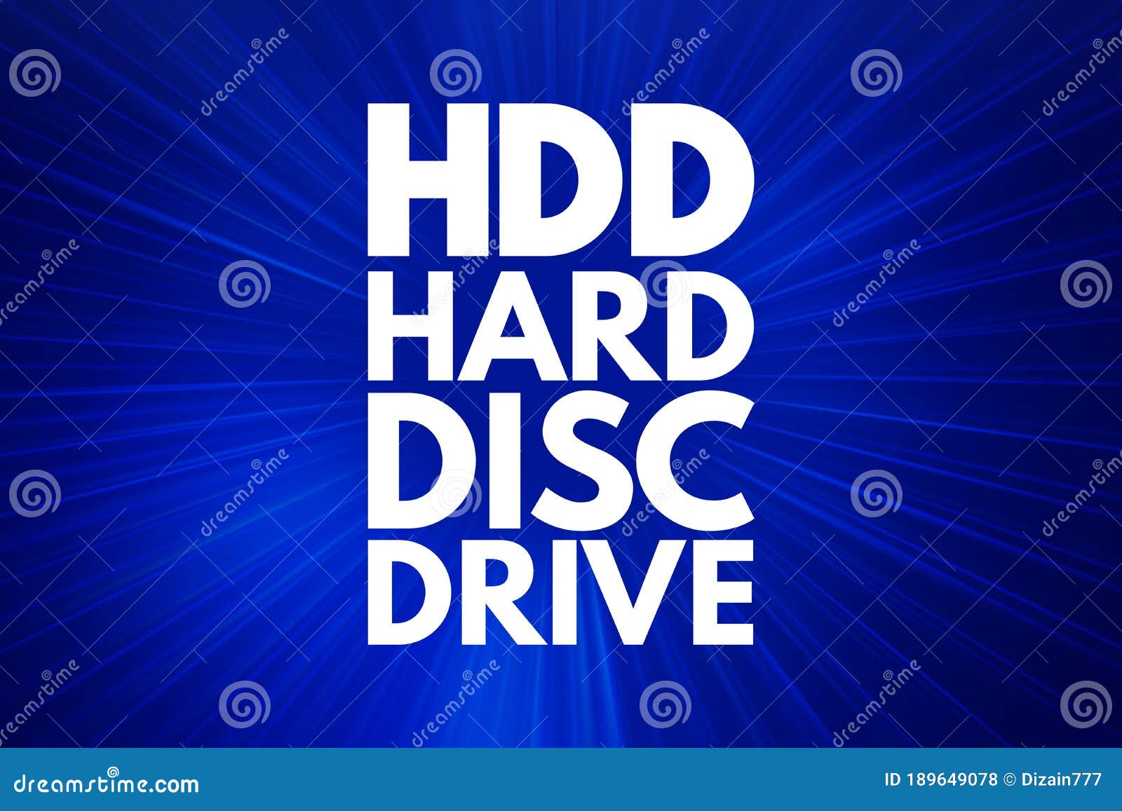 HDD - Hard Disc Drive Acronym, Technology Concept Background Stock ...