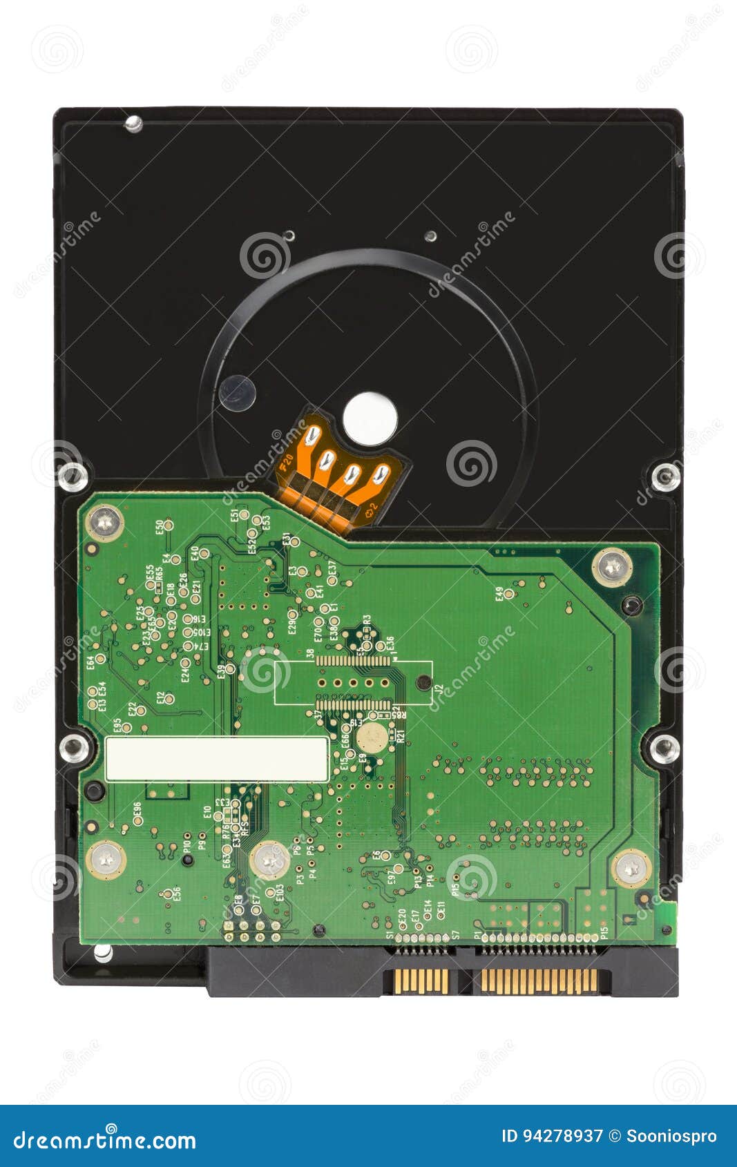 HDD Hard Disk Drive Isolated on a White Background Stock Image - Image ...