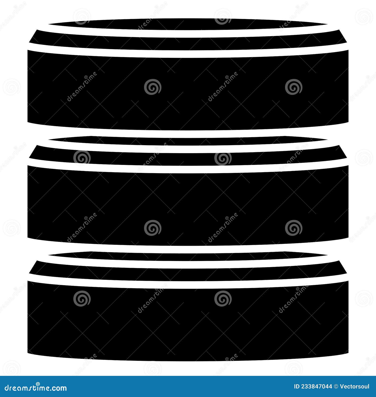 HDD, Hard Disk Drive, Mainframe Computer Stacked Cylinder Icon. Server ...