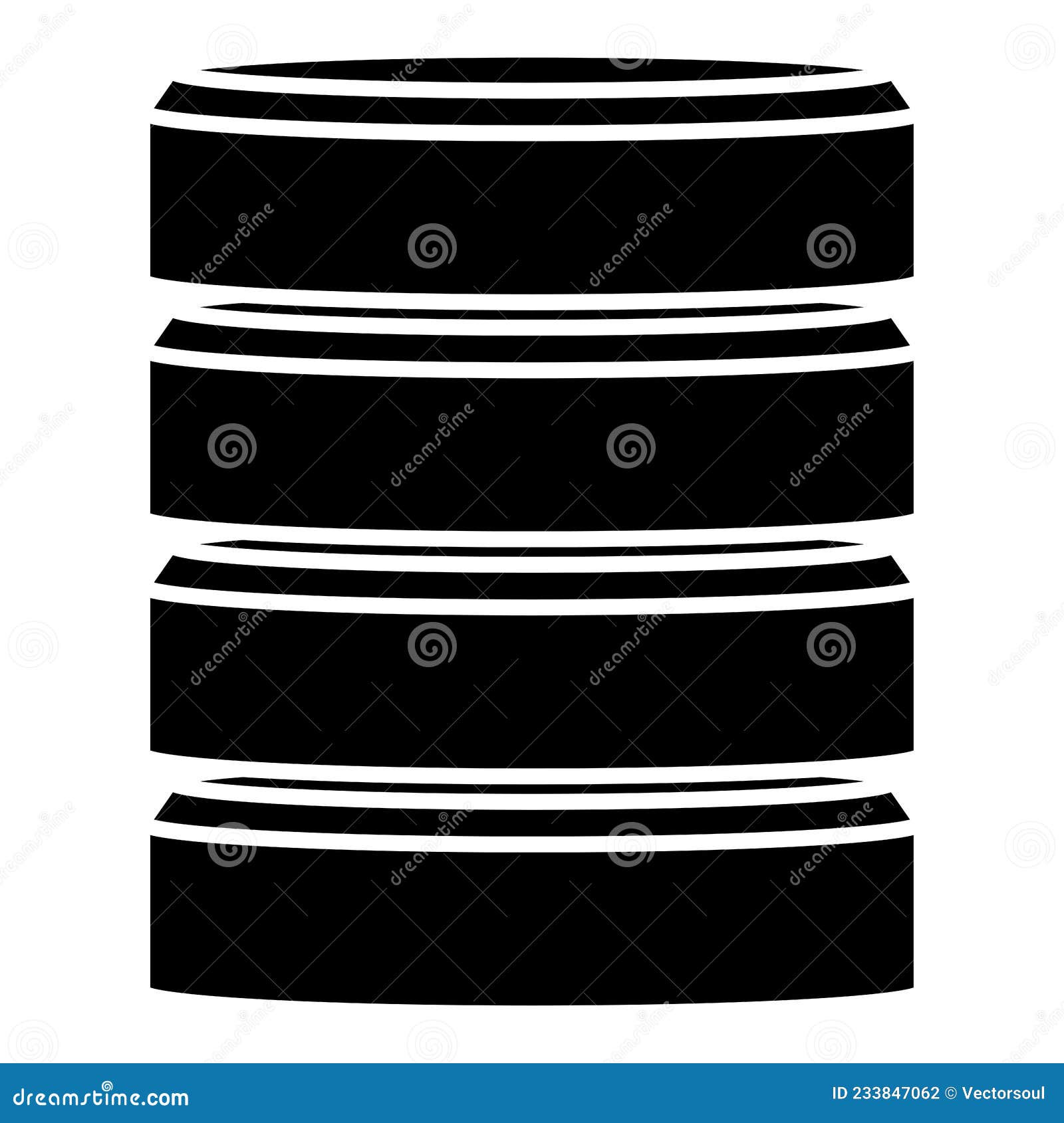 HDD, Hard Disk Drive, Mainframe Computer Stacked Cylinder Icon. Server ...