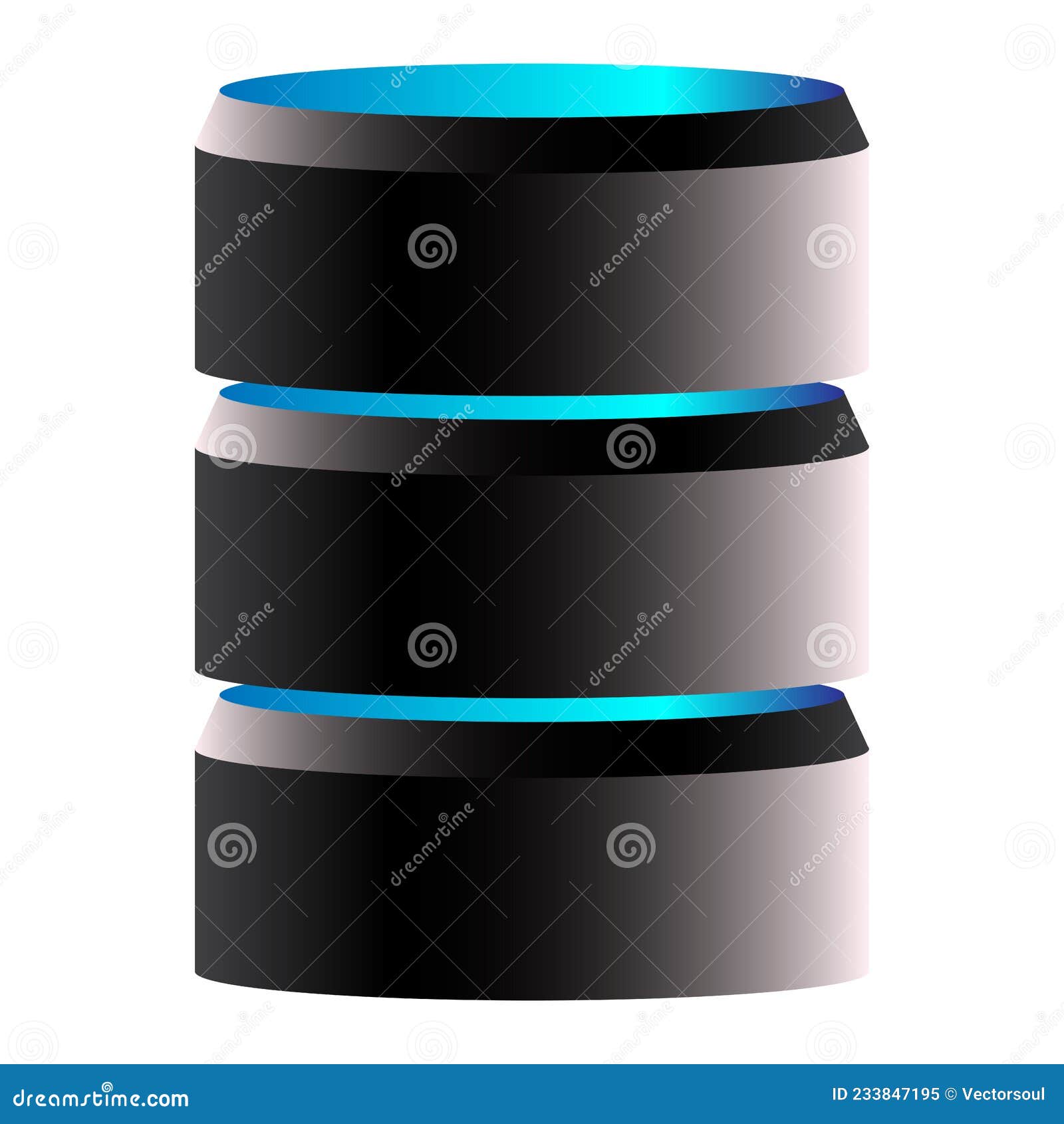 HDD, Hard Disk Drive, Mainframe Computer Stacked Cylinder Icon. Server ...