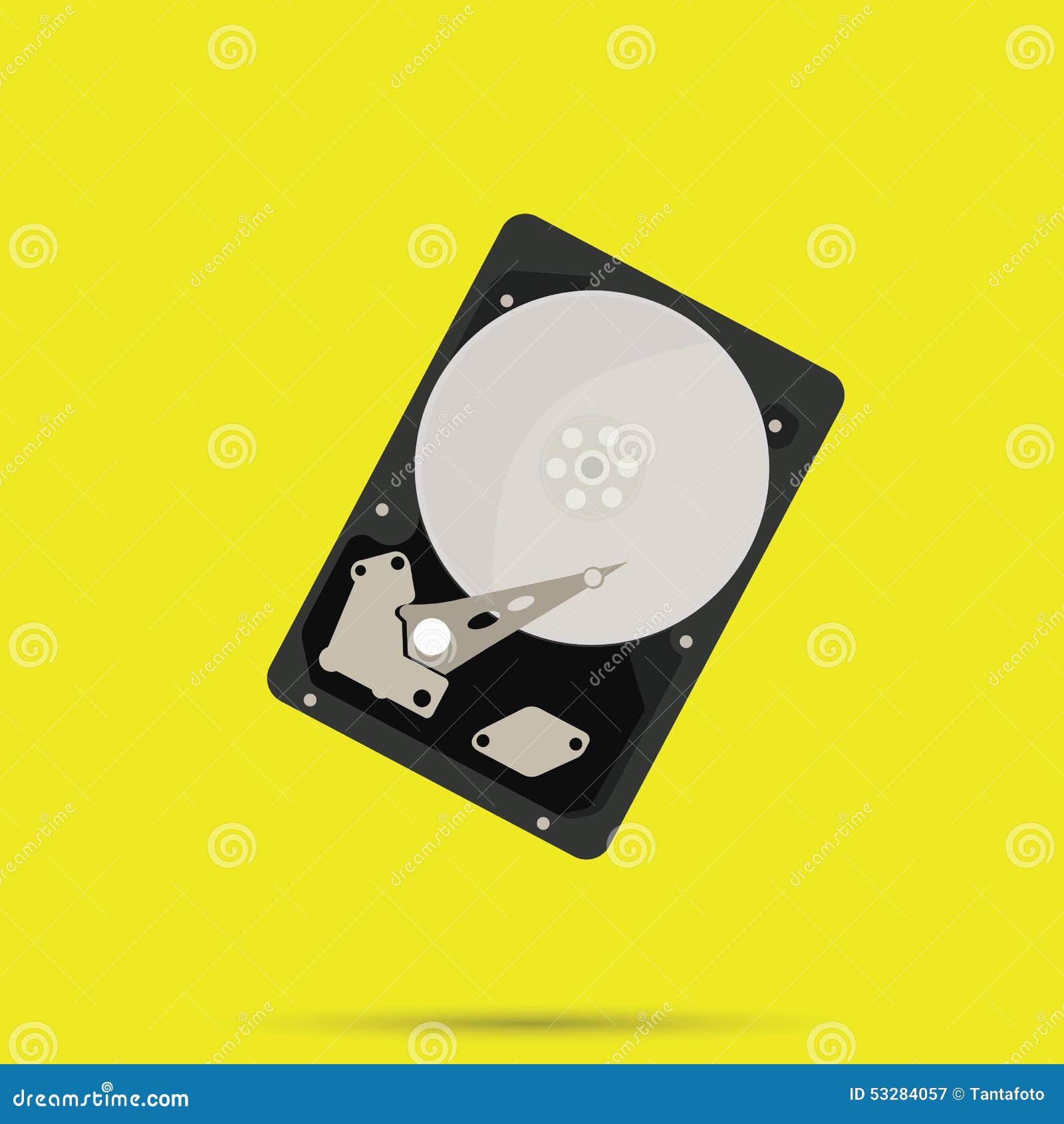 HDD Hard disk drive stock vector. Illustration of computing - 53284057