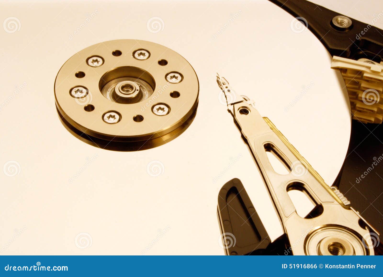 HDD - a Hard Disk Drive is Open Stock Photo - Image of computer ...